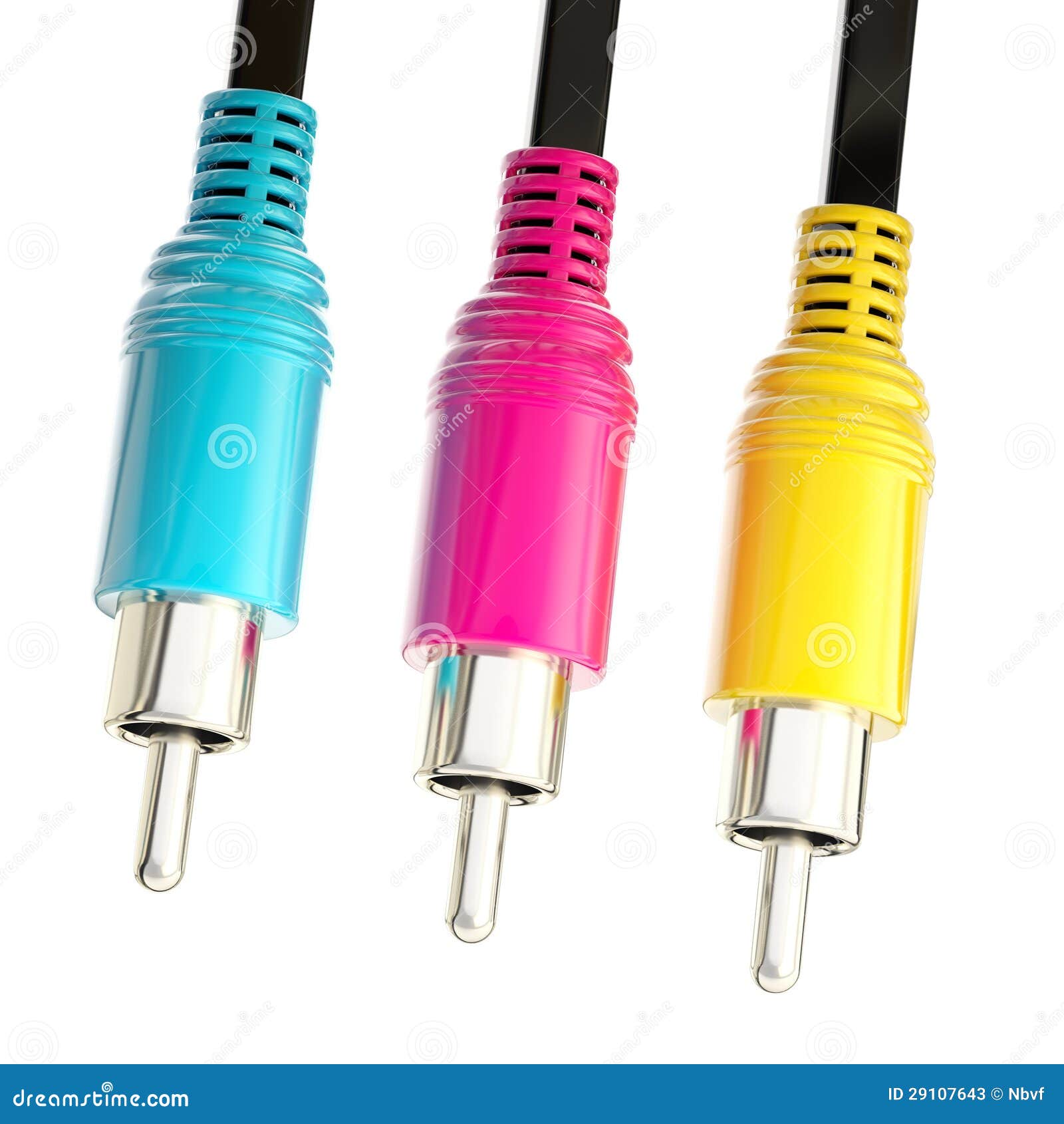Jack Plug Sound or Tv Glossy Wire Isolated Stock Illustration ...