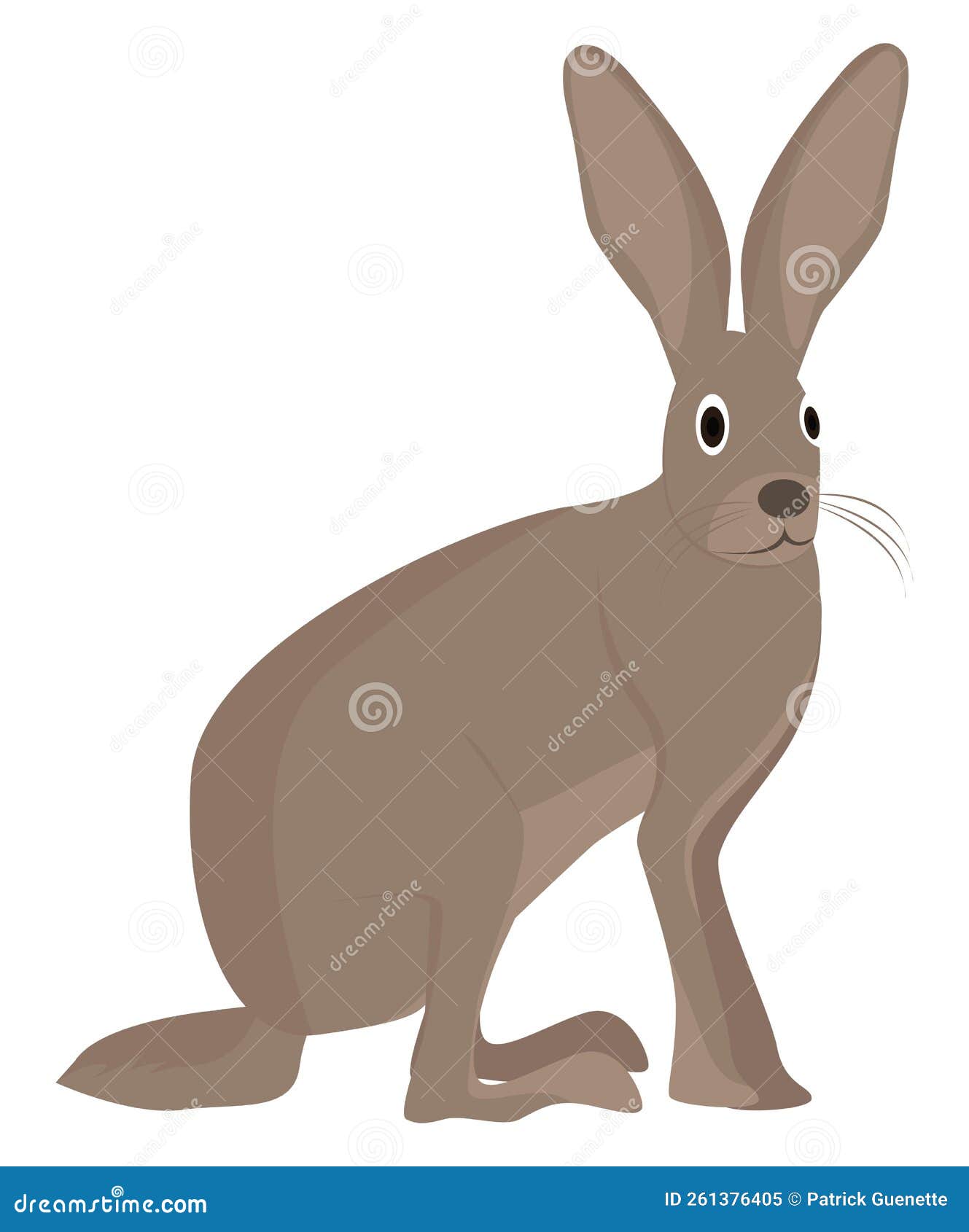 Jack rabbit, icon stock vector. Illustration of field - 261376405