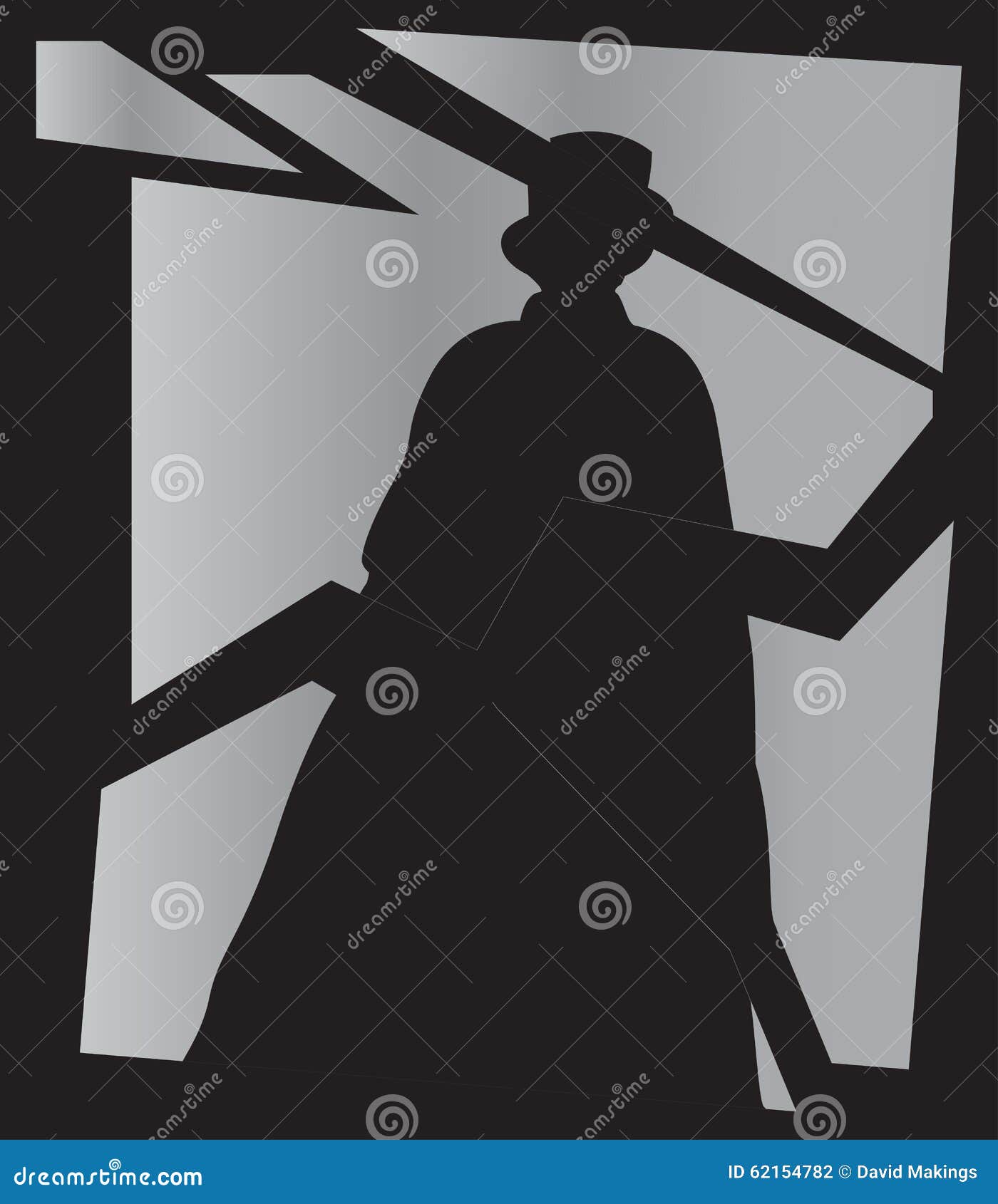 Jack the Ripper Shadow in Mirror Stock Illustration - Illustration of ...