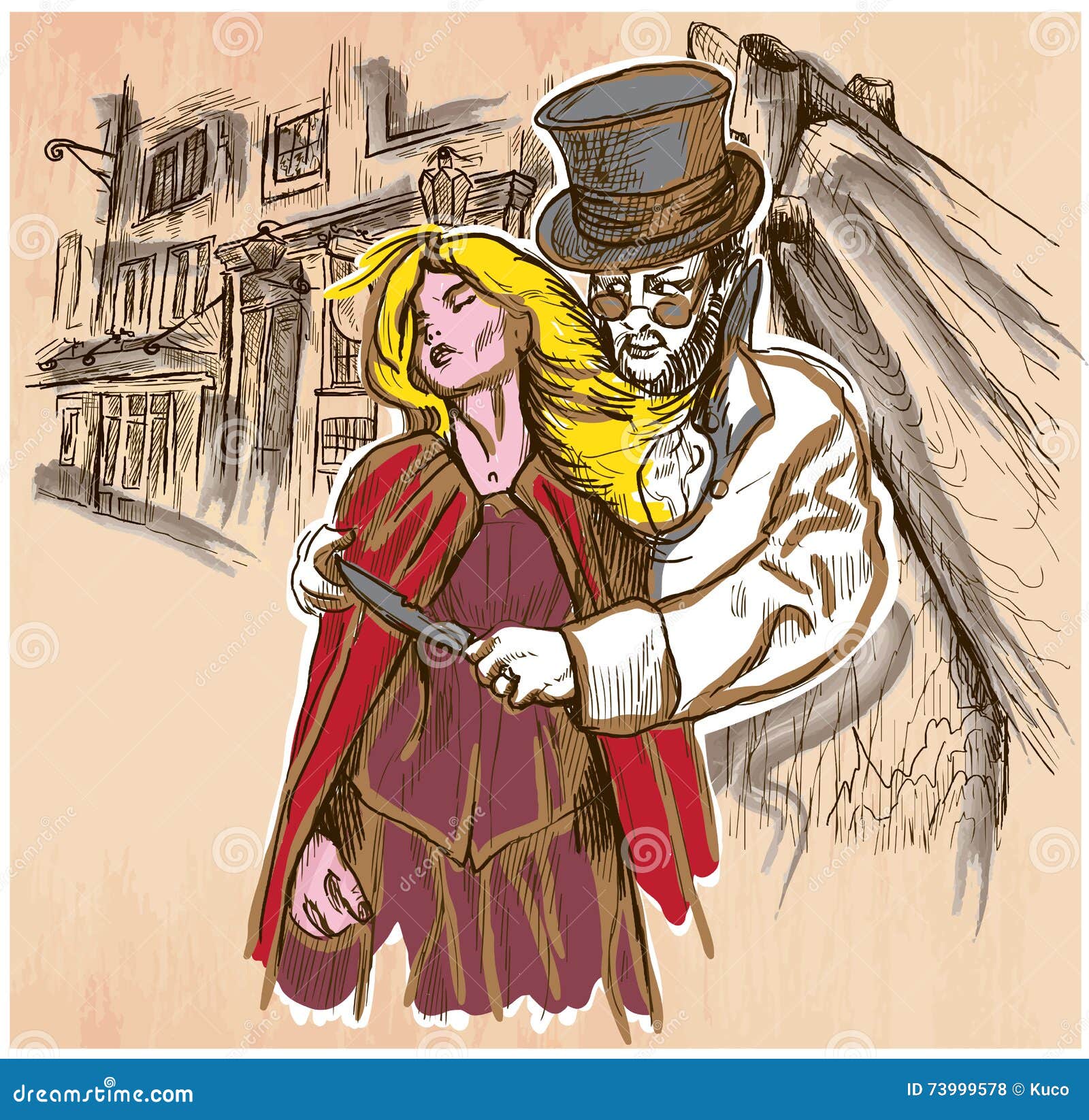Jack the Ripper - Un Vettore Disegnato a Mano Illustrazione Vettoriale ...