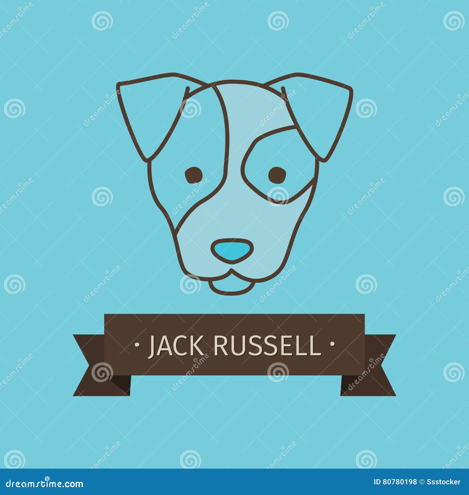 Jack Russel Breed Dog Logo Design Stock Vector - Illustration of ...