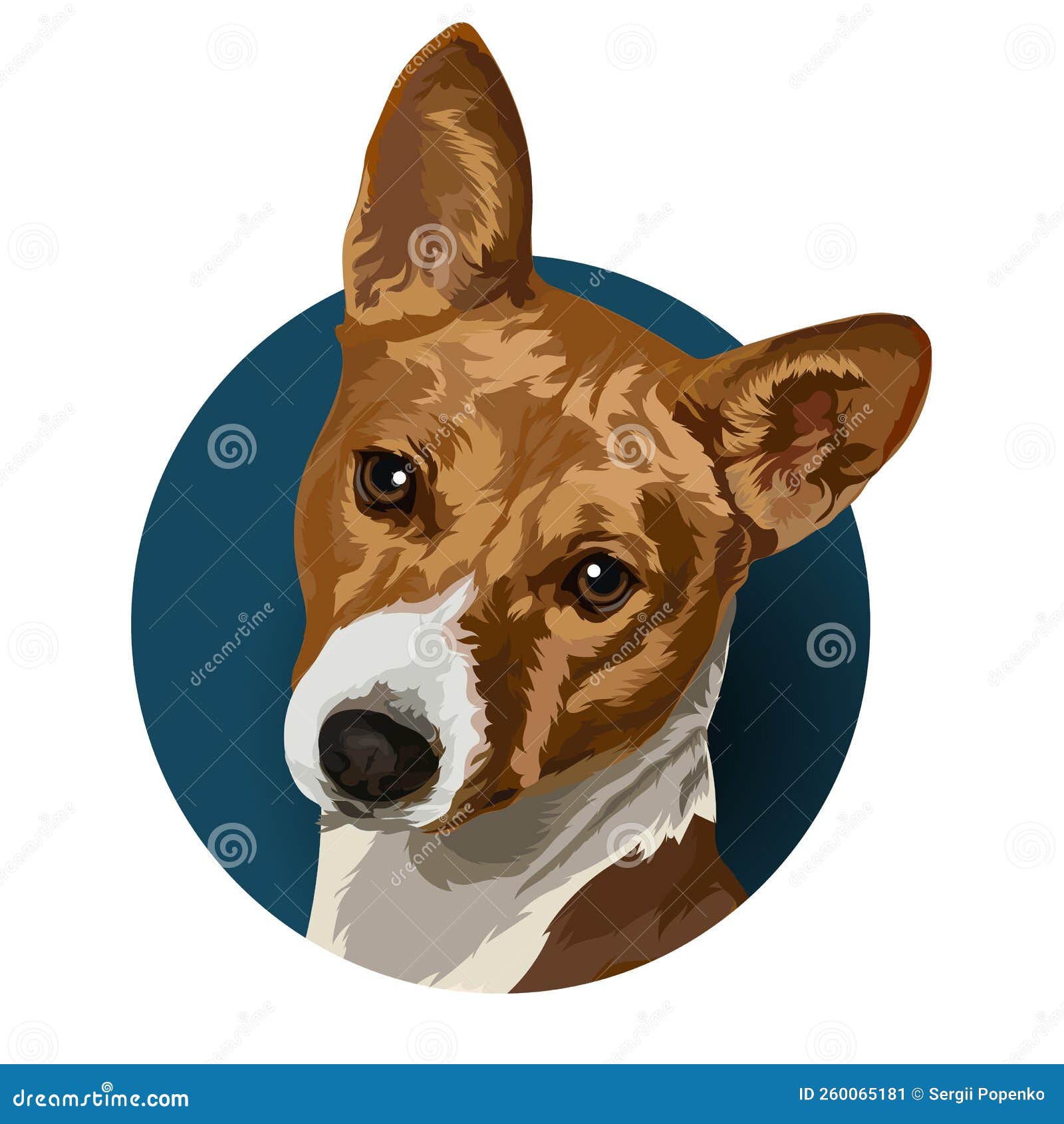 Jack Russell Terrier. Portrait. Vector Image Stock Vector ...