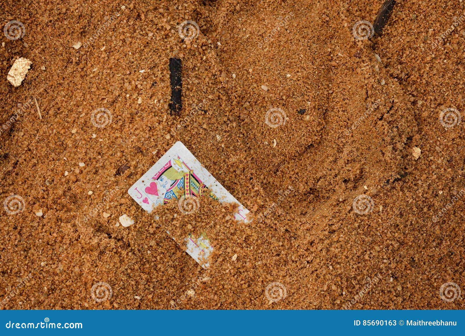 Jack in the sand stock image. Image of hearts, deck, holding - 85690163
