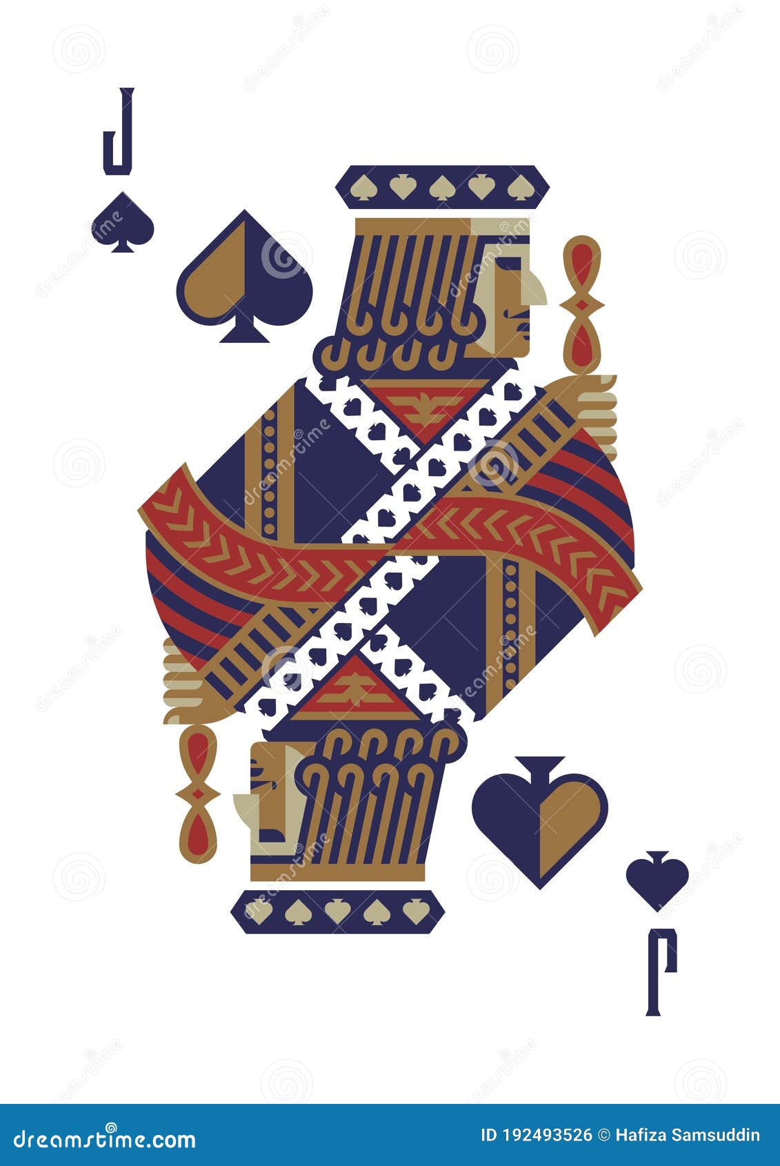 Jack of Spades. Vector Illustration Decorative Design Stock Vector ...