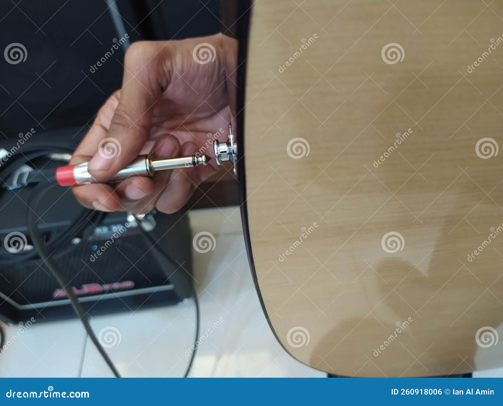 Jack to input guitar stock photo. Image of finger, gadget - 260918006