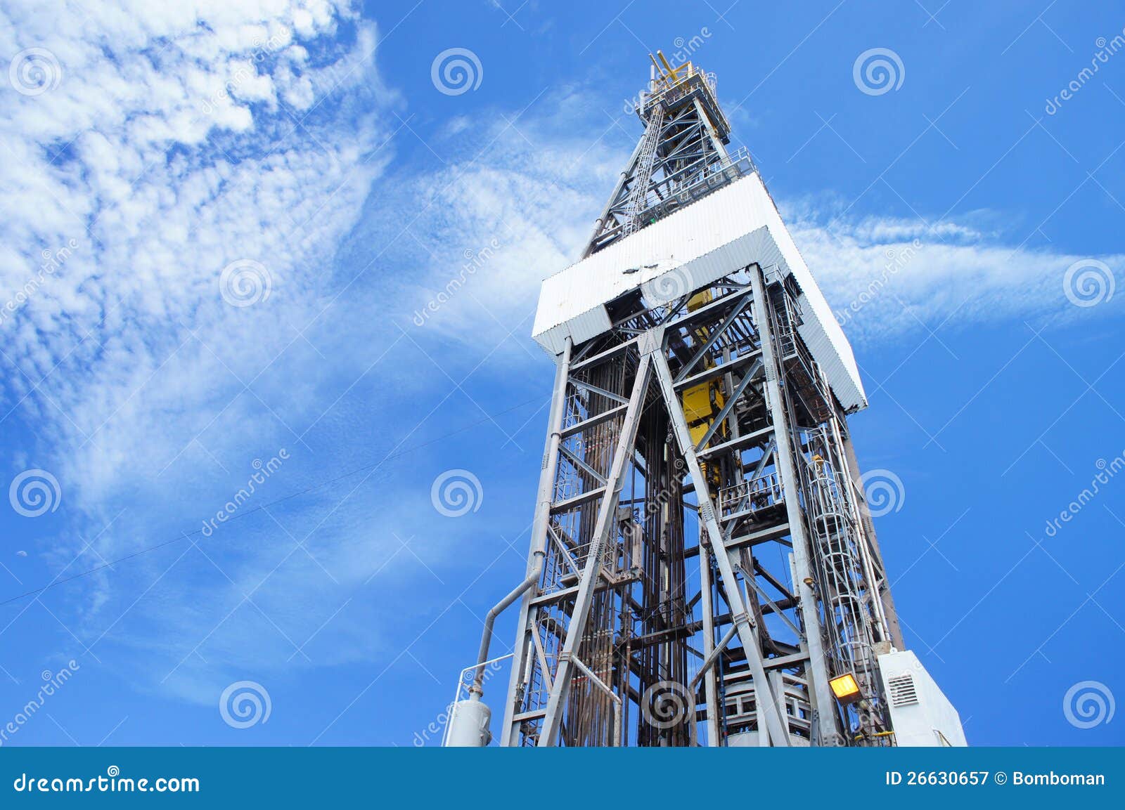 Jack Up Drilling Rig Derrick on Sunny Day Stock Image - Image of ...