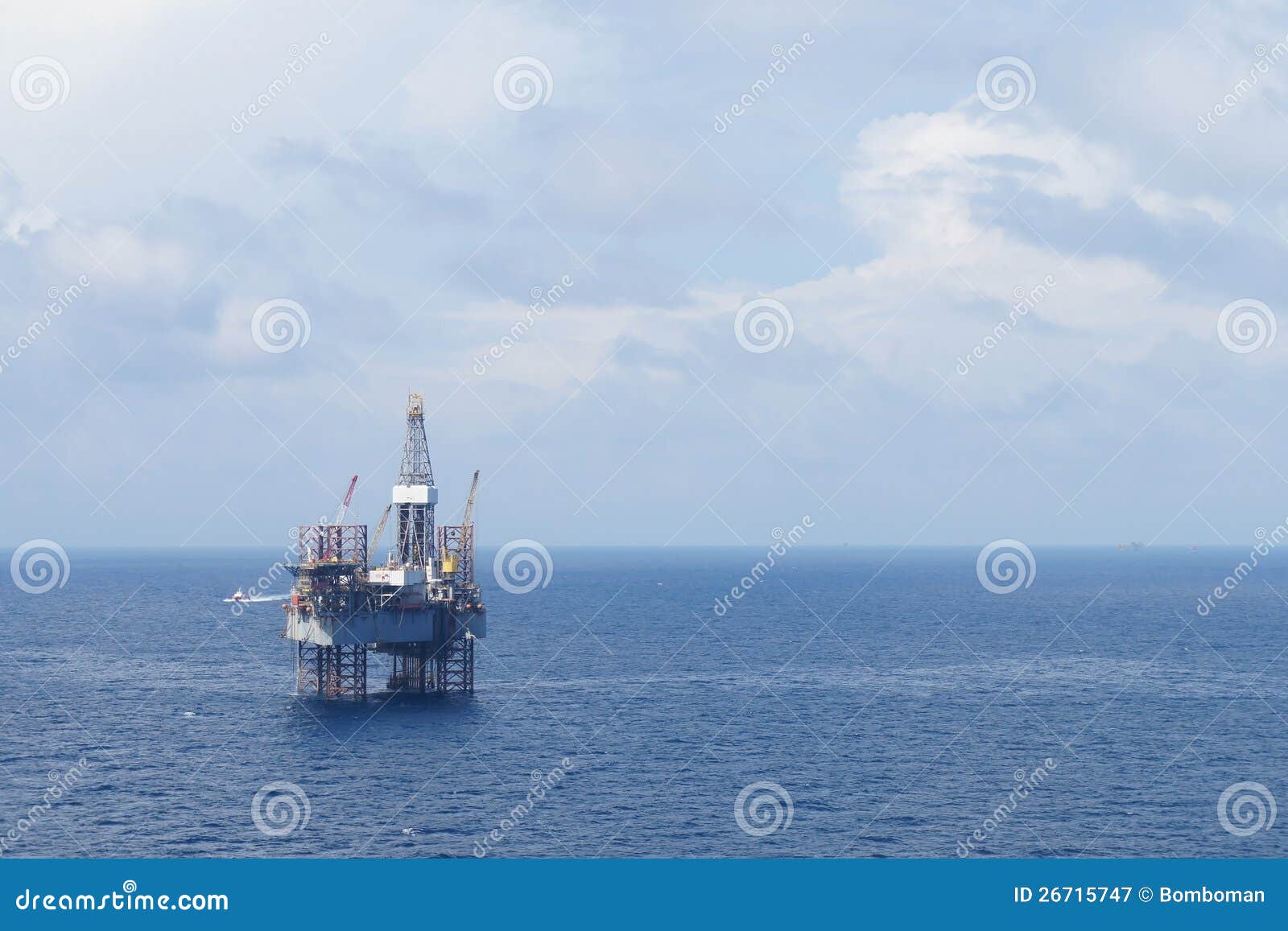 Jack Up Oil Drilling Rig In The Shipyard Royalty-Free Stock Photo ...