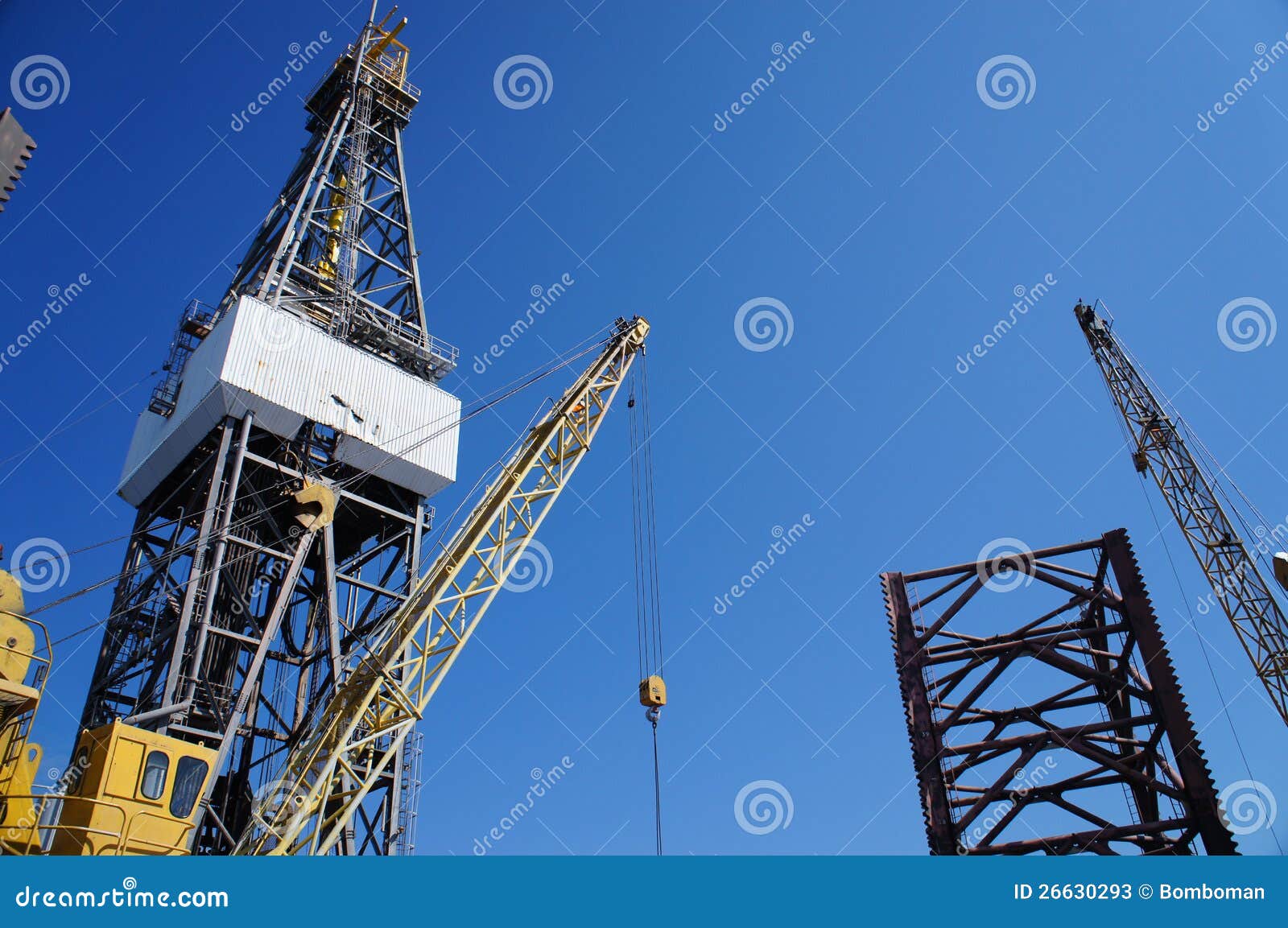 Jack Up Drilling Rig Petroleum Industry Stock Image - Image of offshore ...