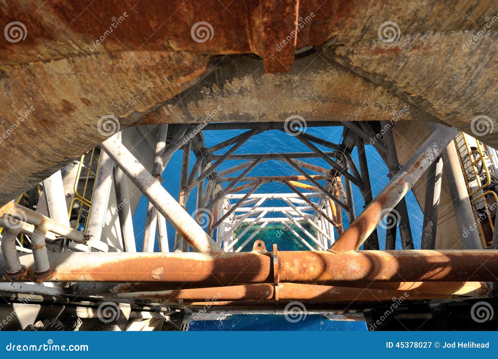 The Jack Up Leg at the Jack Up Platform Stock Image - Image of ocean ...