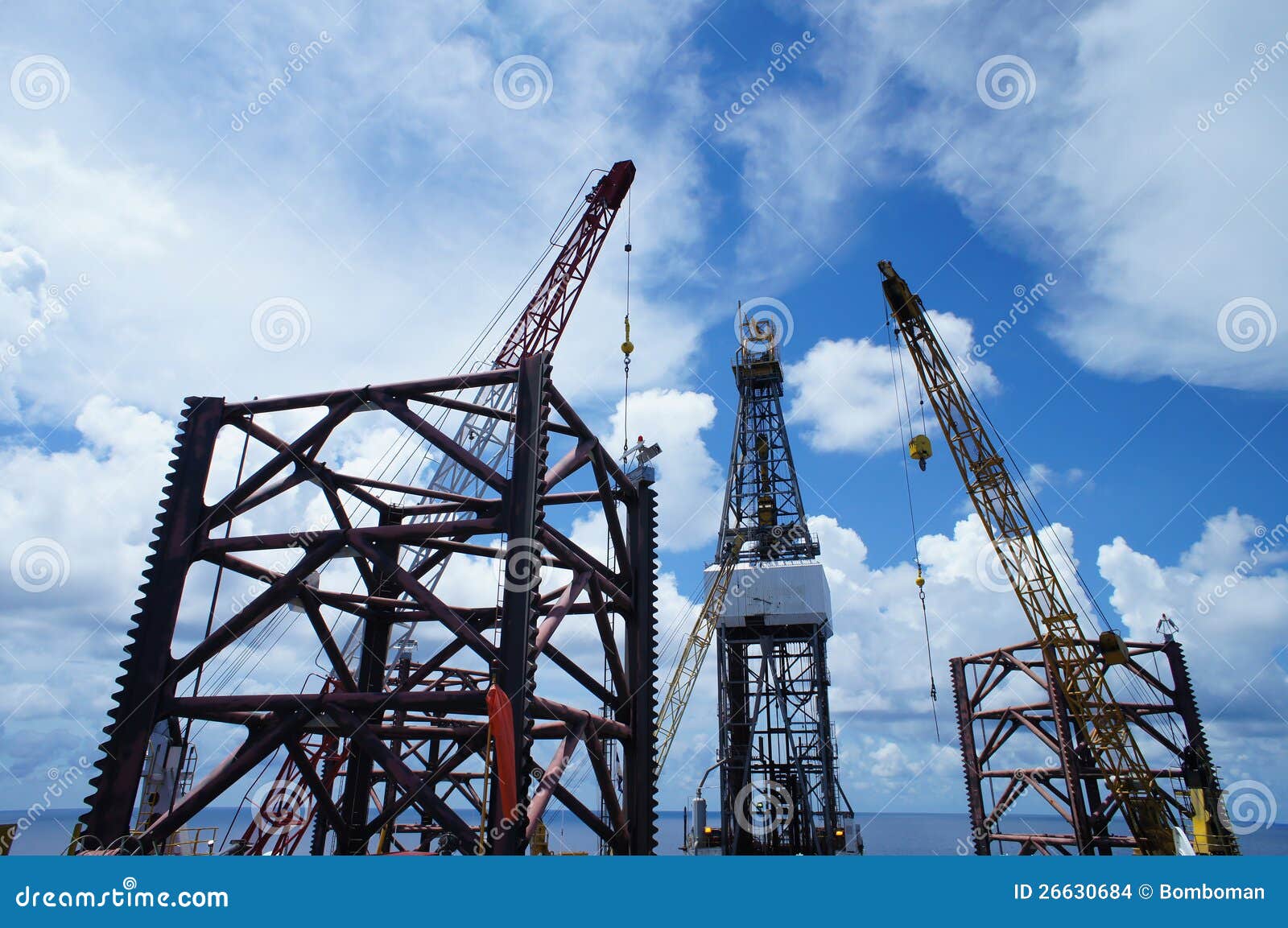 Jack Up Offshore Drilling Rig Stock Photo - Image of equipment, oilrig ...