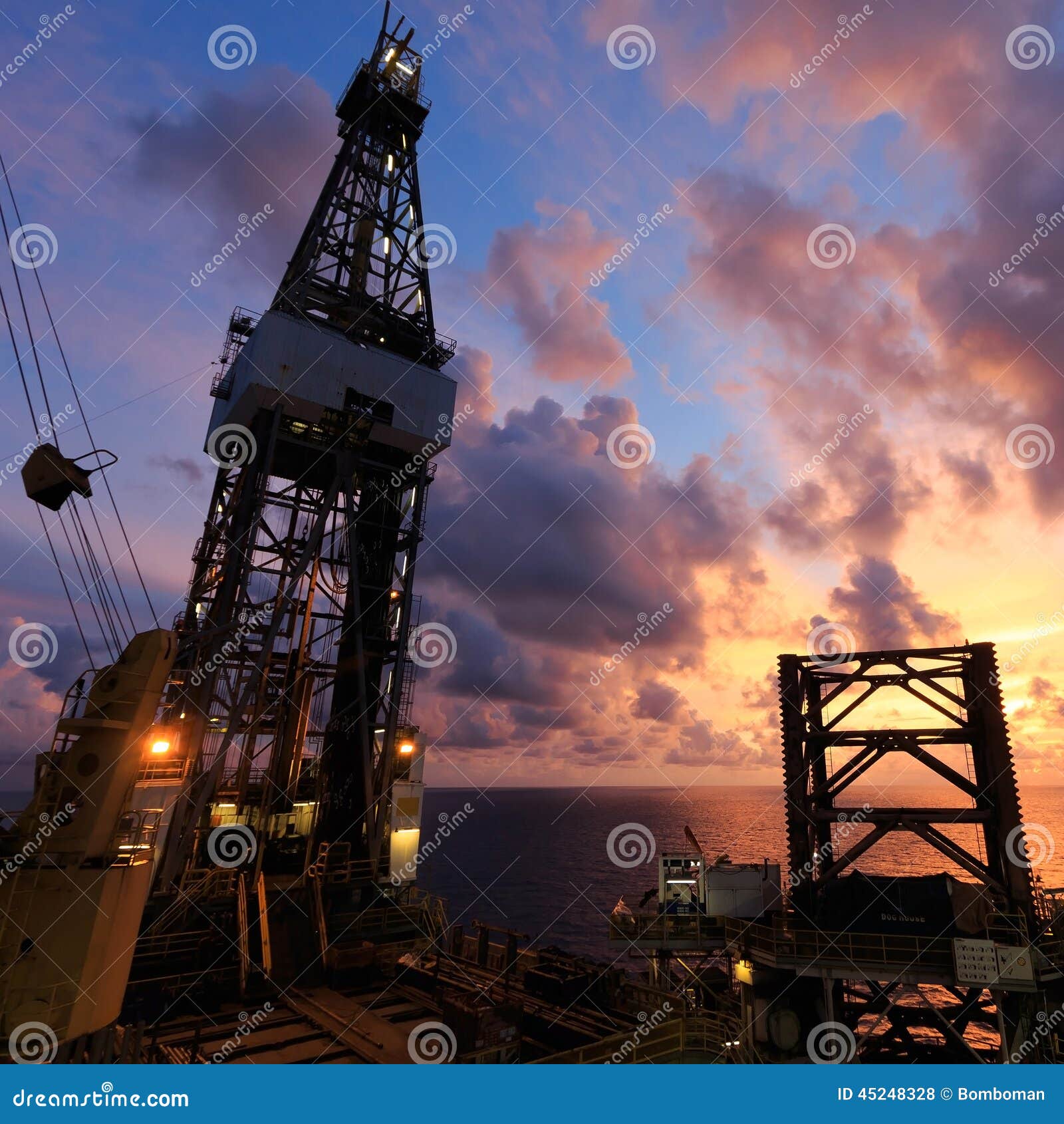 Jack Up Oil Drilling Rig stock photo. Image of exploration - 45248328