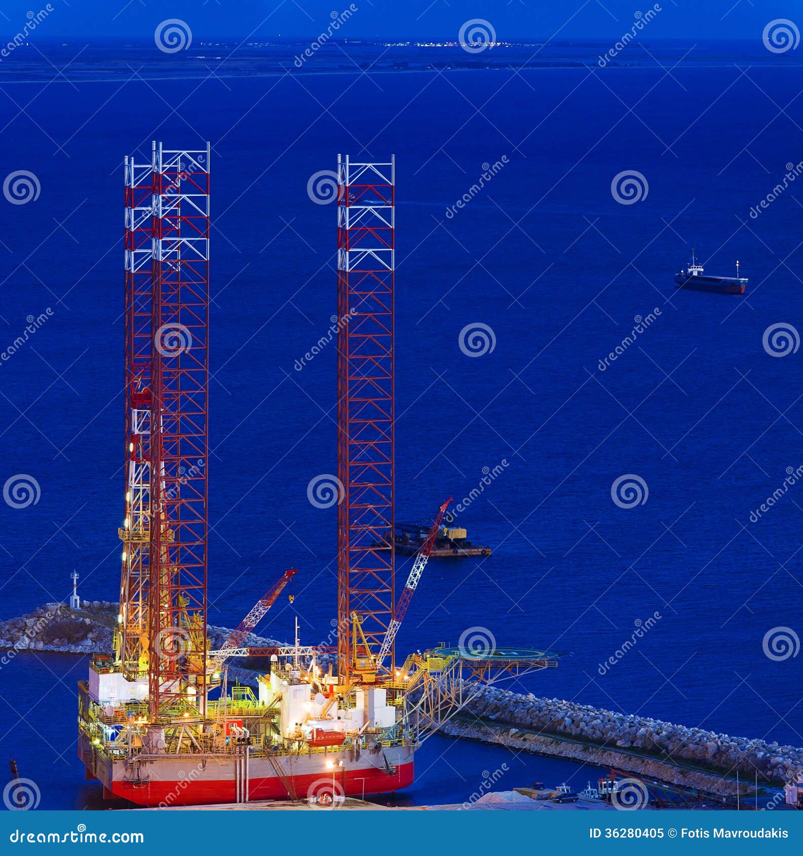 Jack up rig stock image. Image of energy, import, chain - 36280405