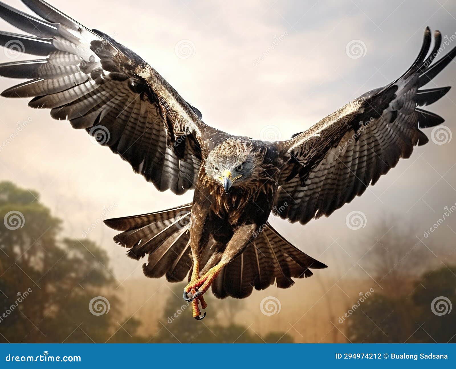 Set Of Bird. Buzzard, Eagle Cartoon Icon Design Template With Various ...