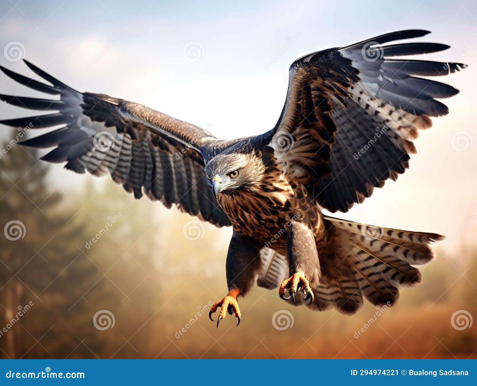 Set Of Bird. Buzzard, Eagle Cartoon Icon Design Template With Various ...