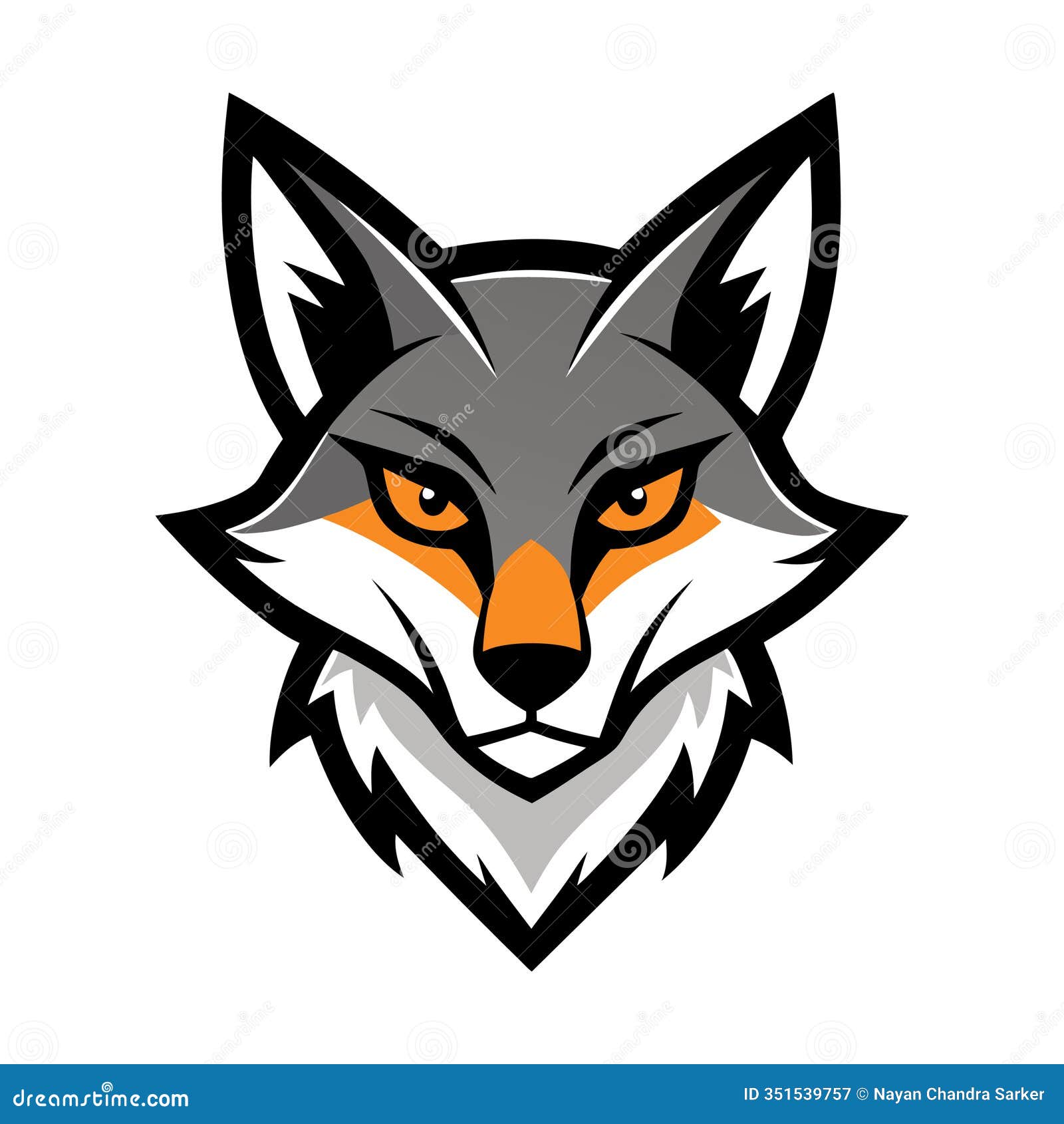 Jackal Head Mascot Logo Art Illustration Stock Illustration ...