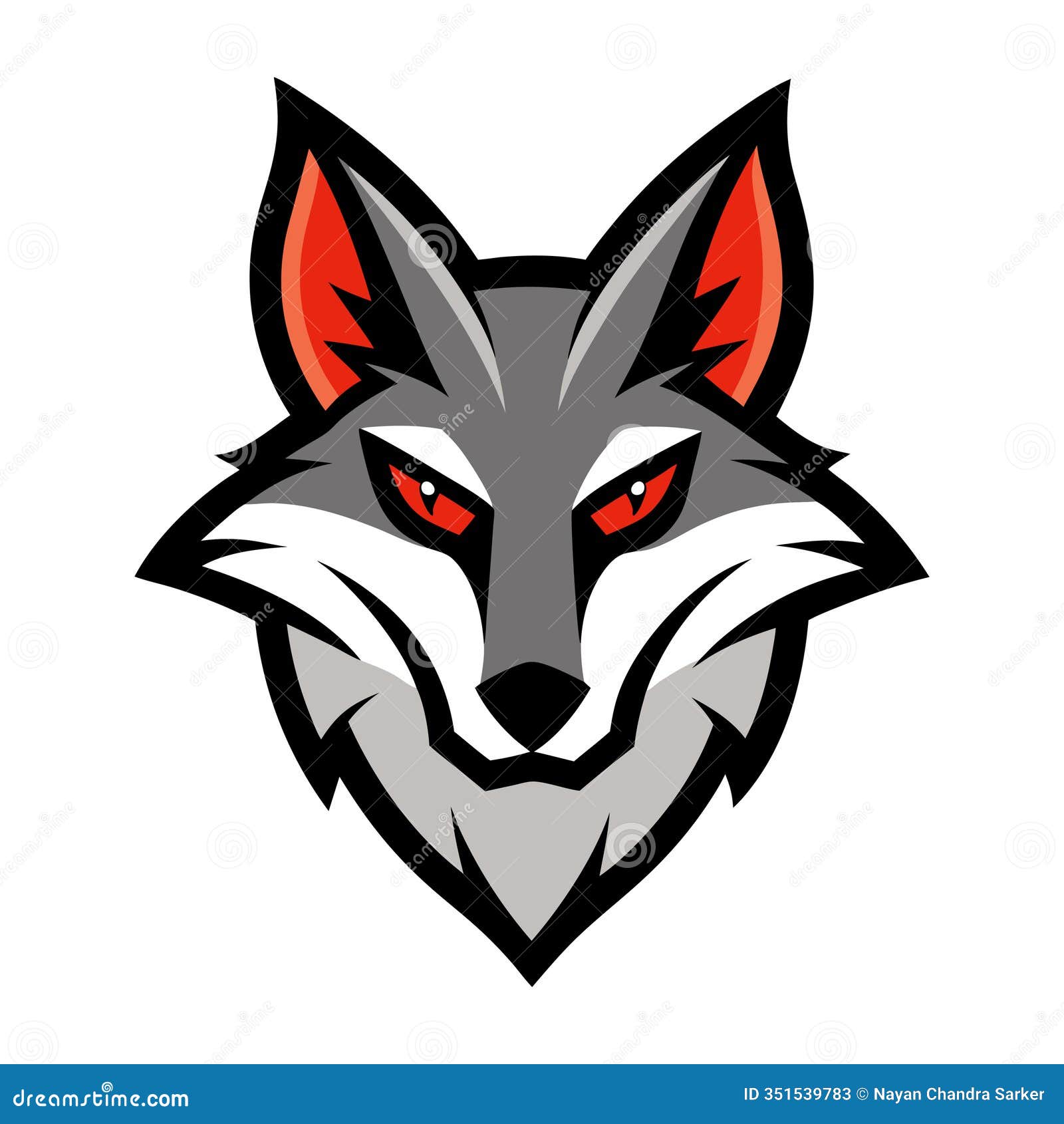 Jackal Head Mascot Logo Art Illustration Stock Illustration ...