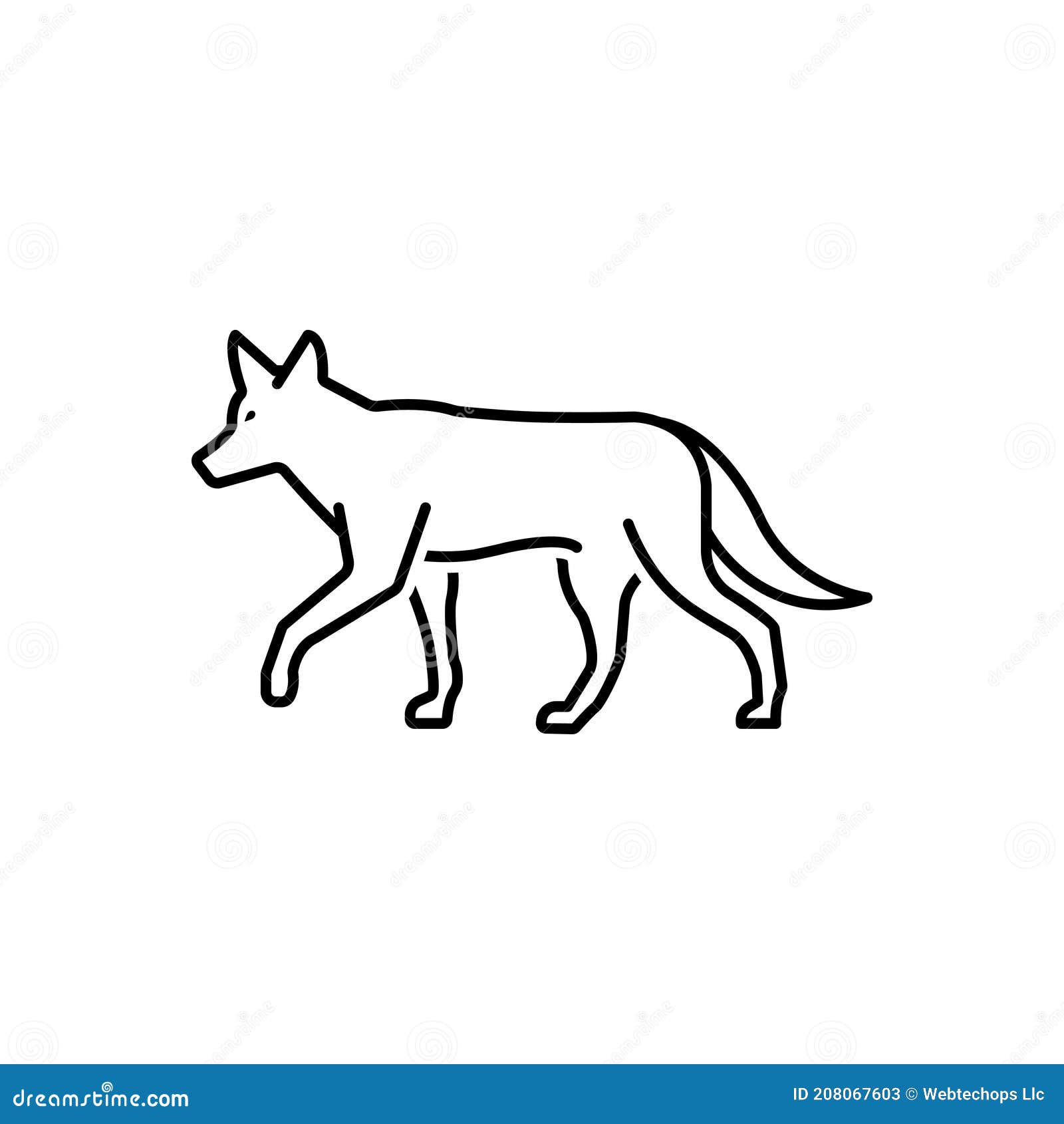 Dingo Icon Cartoon Endangered Wild Australian Animal Symbol Wildlife ...