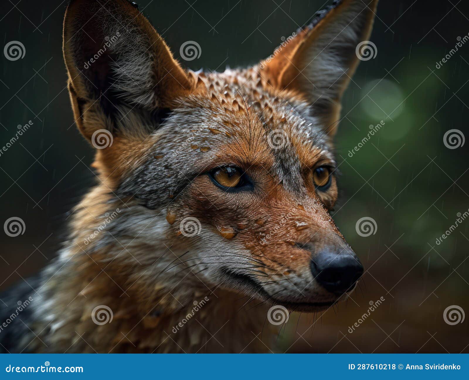 Jackal Portrait Created with Generative AI Technology Stock Photo ...
