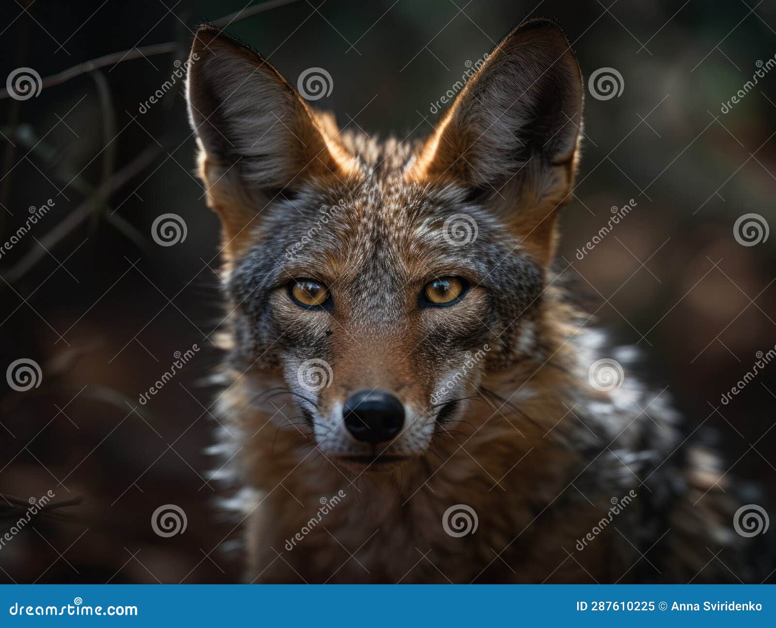 Jackal Portrait Created with Generative AI Technology Stock ...