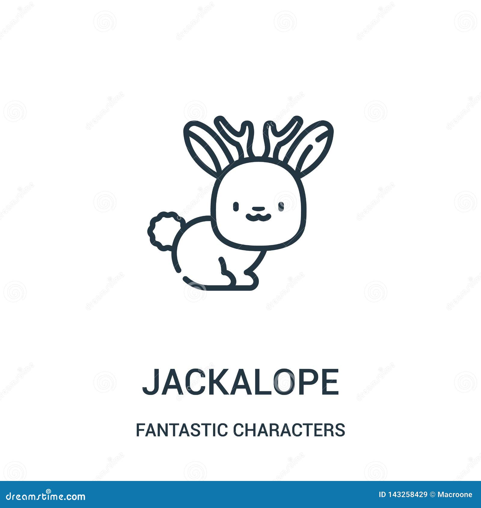 Jackalope Line Art Vector Logo Inspiration | CartoonDealer.com #189232376