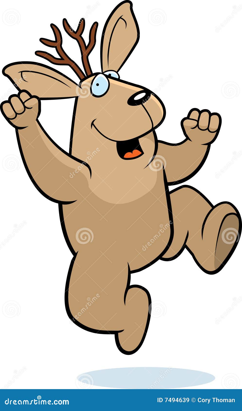 Jackalope Jumping stock vector. Illustration of jump, rabbit - 7494639