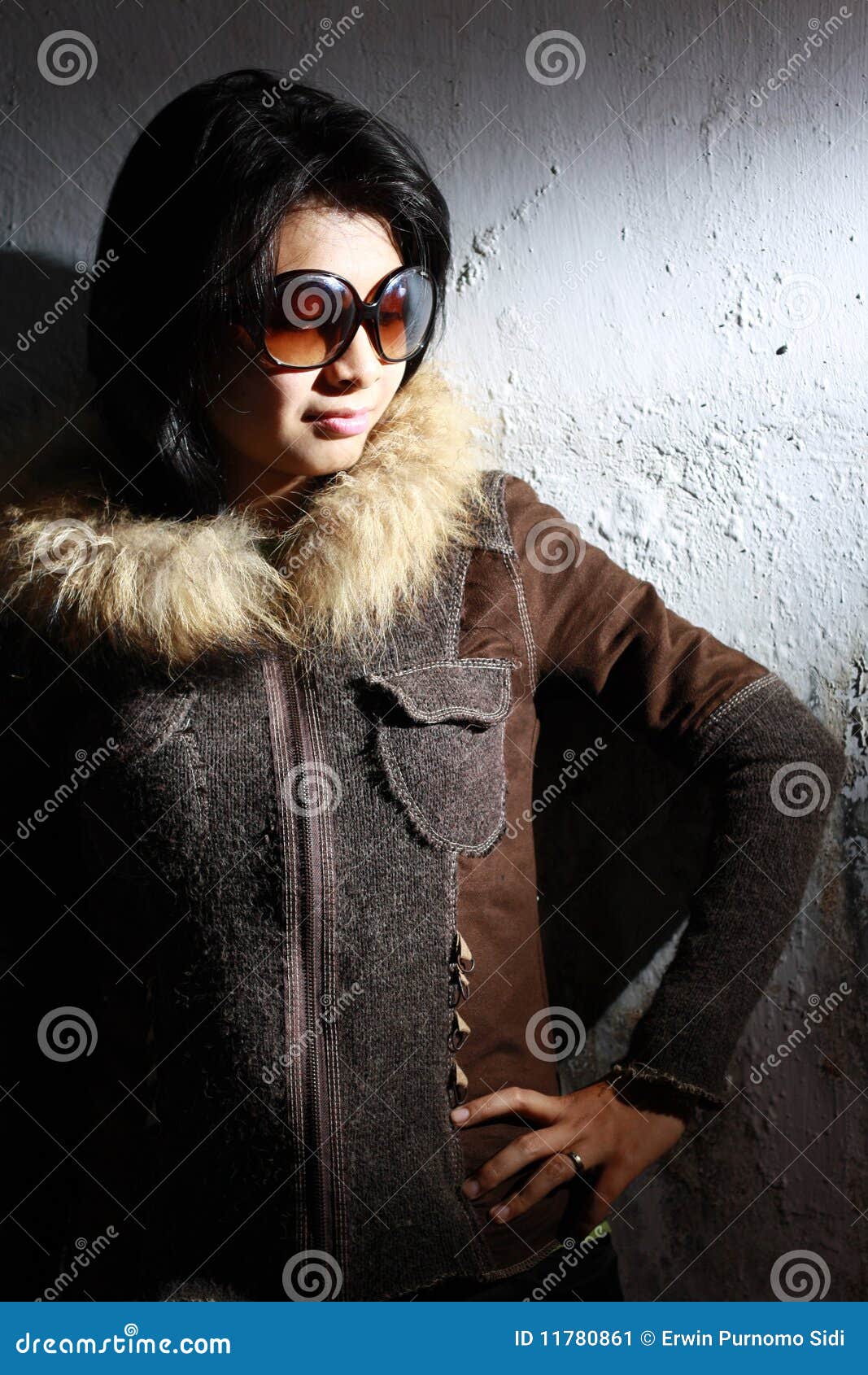 Jacket stock image. Image of fashion, girl, model, brown - 11780861