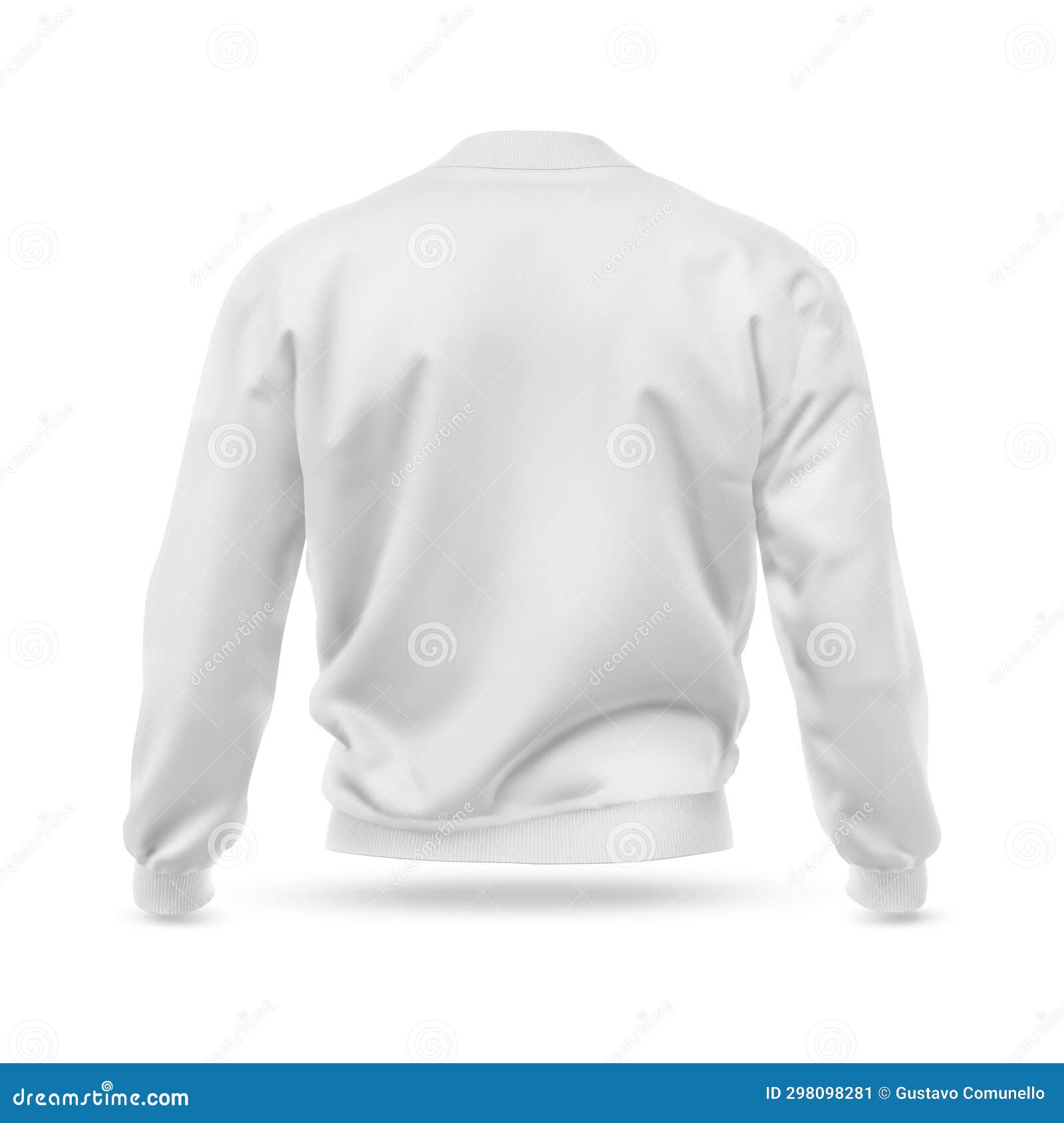 Jacket Back View on White Background Stock Illustration - Illustration ...
