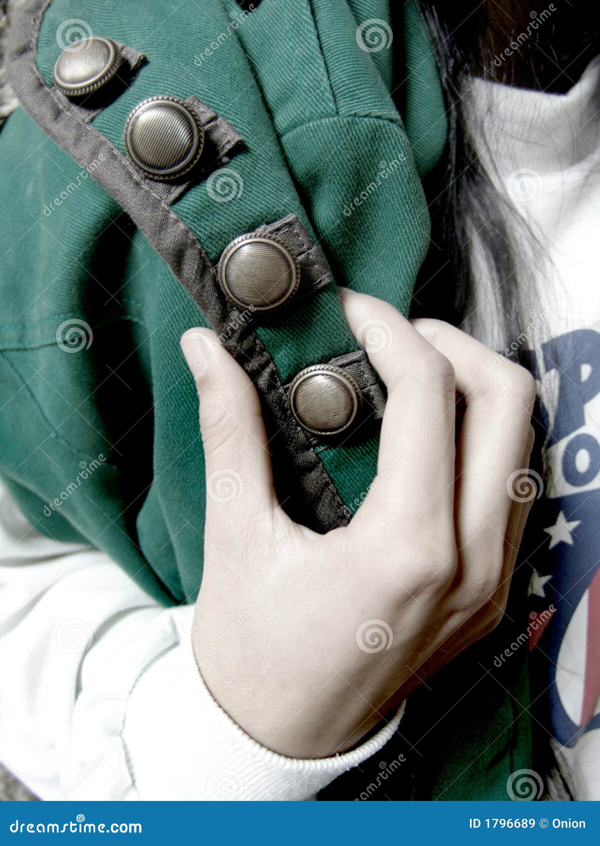Jacket with big buttons stock image. Image of teen, buttons - 1796689