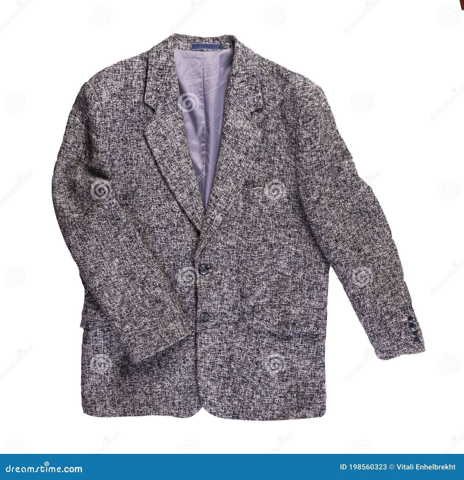 Jacket with Buttons Isolated on White Background Stock Image - Image of ...