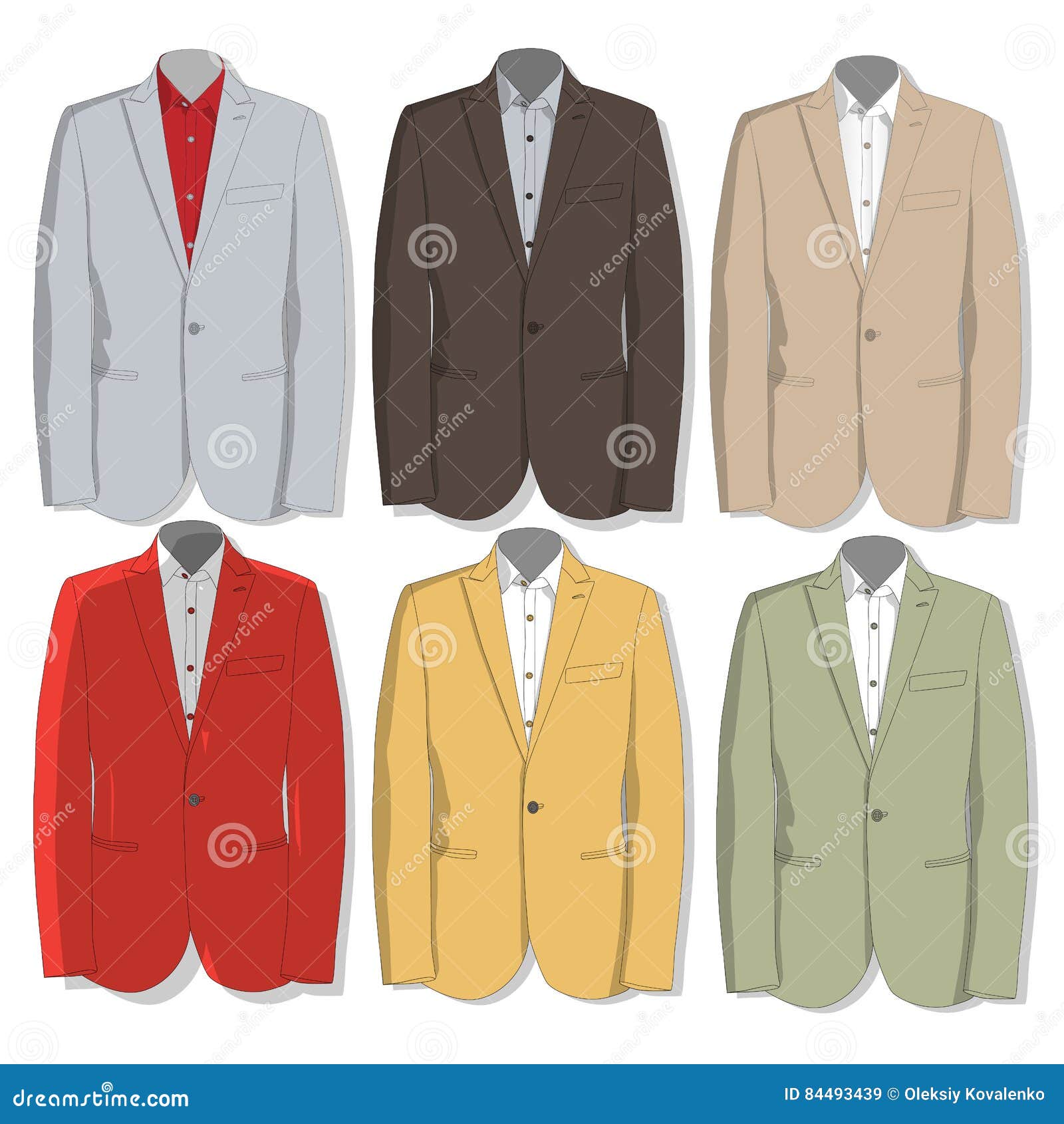Jacket. Clothes Collection.Vector. Stock Vector - Illustration of ...