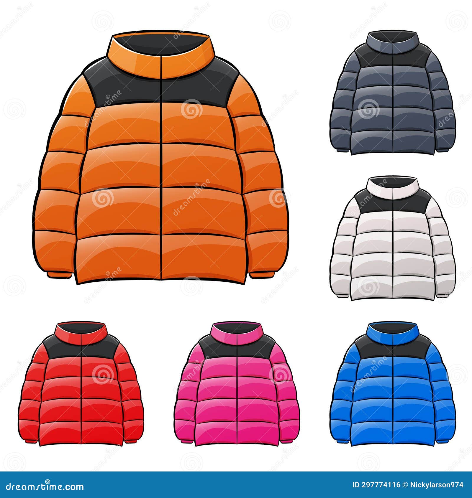 Jacket or Coat Cartoon Isolated Stock Illustration - Illustration of ...