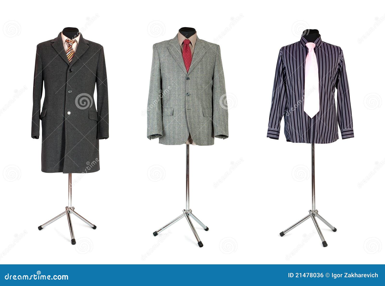 Jacket Coat and Shirt with Tie on Dummy Stock Photo - Image of grey ...