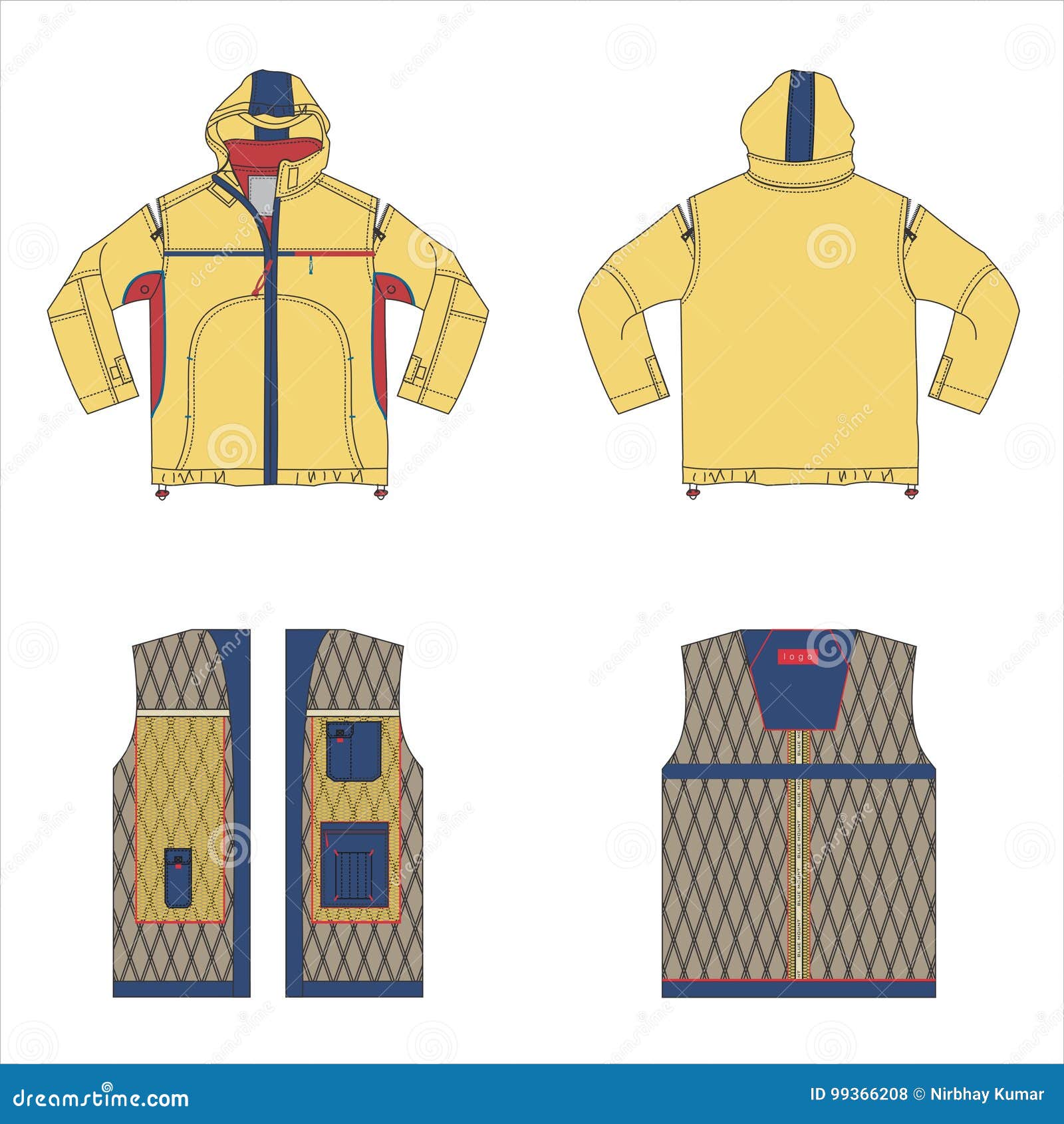 Vector Jackets Pattern. Fashion Design Stock Vector - Illustration of ...