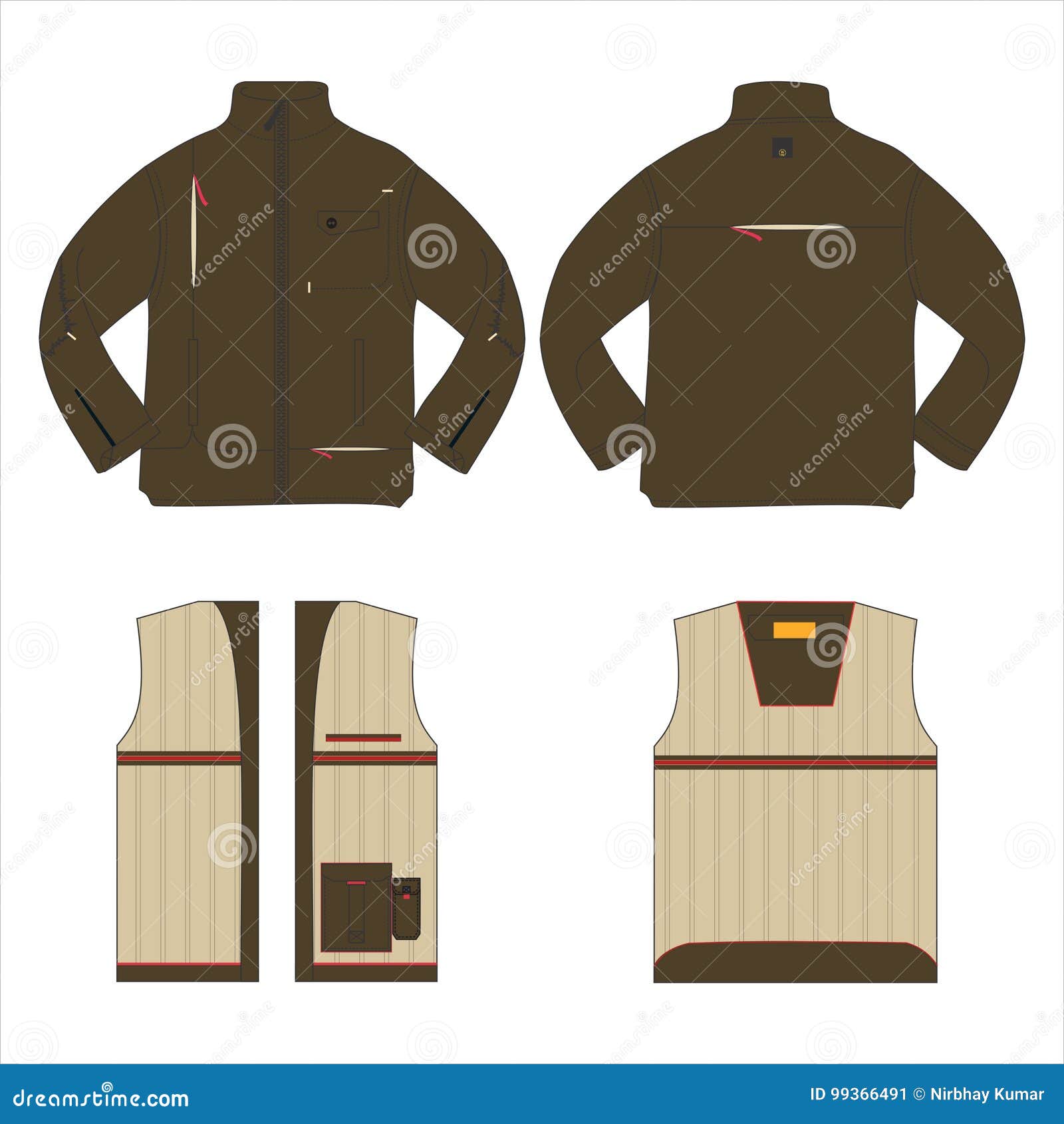 Vector Jackets Pattern. Fashion Design Stock Vector - Illustration of ...