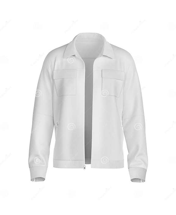 Jacket Front View on White Background Stock Illustration - Illustration ...