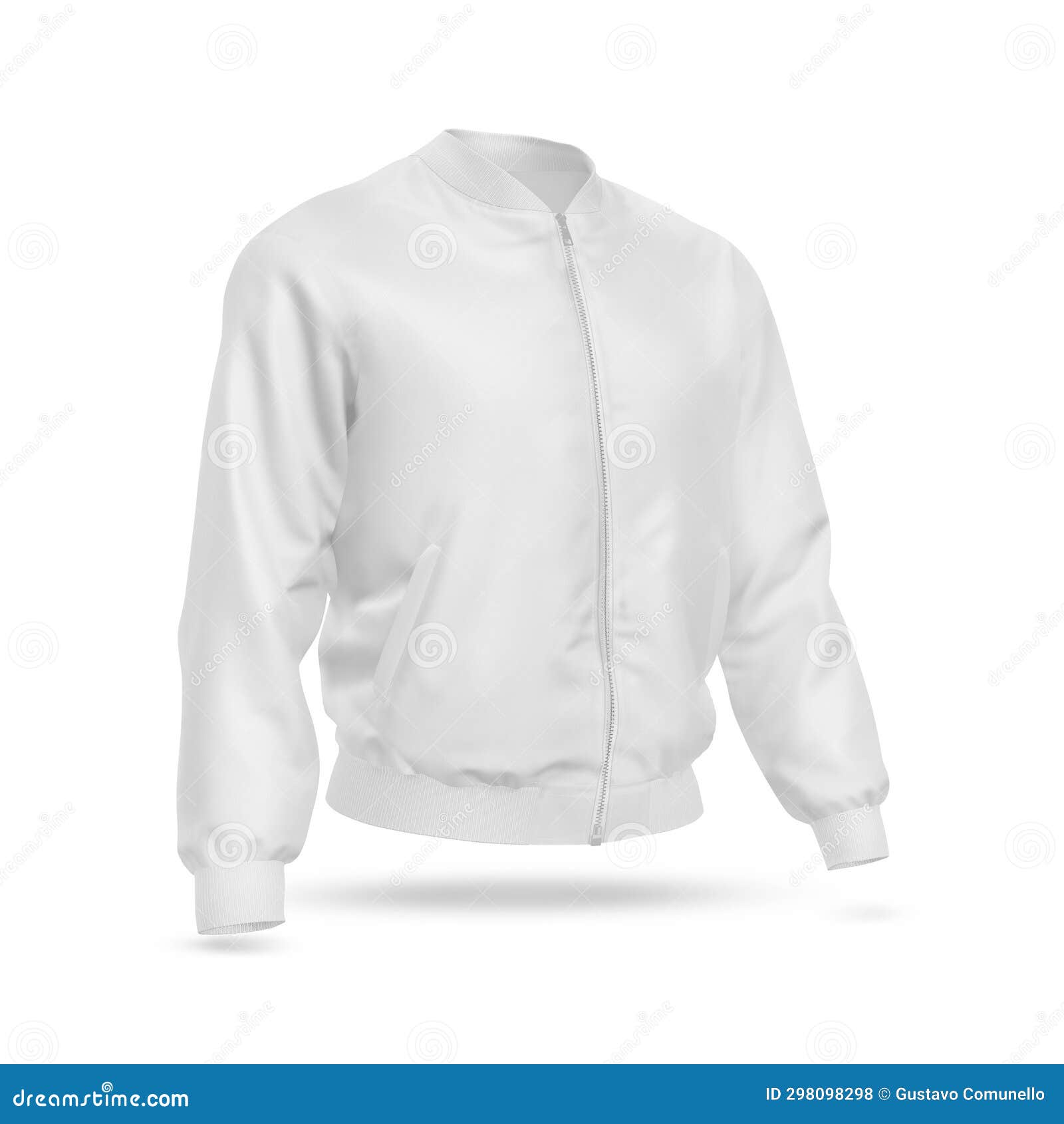 Jacket Half Side View on White Background Stock Illustration ...