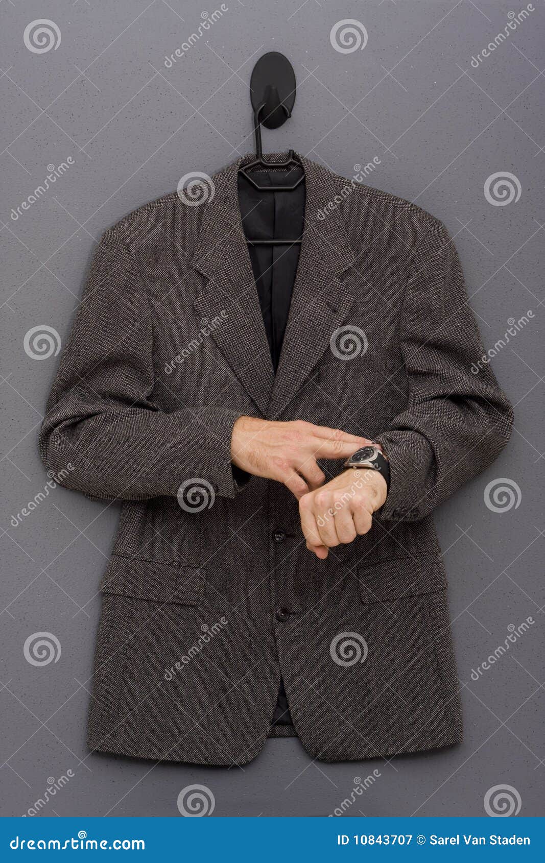 Jacket with hands stock image. Image of grey, corporate - 10843707