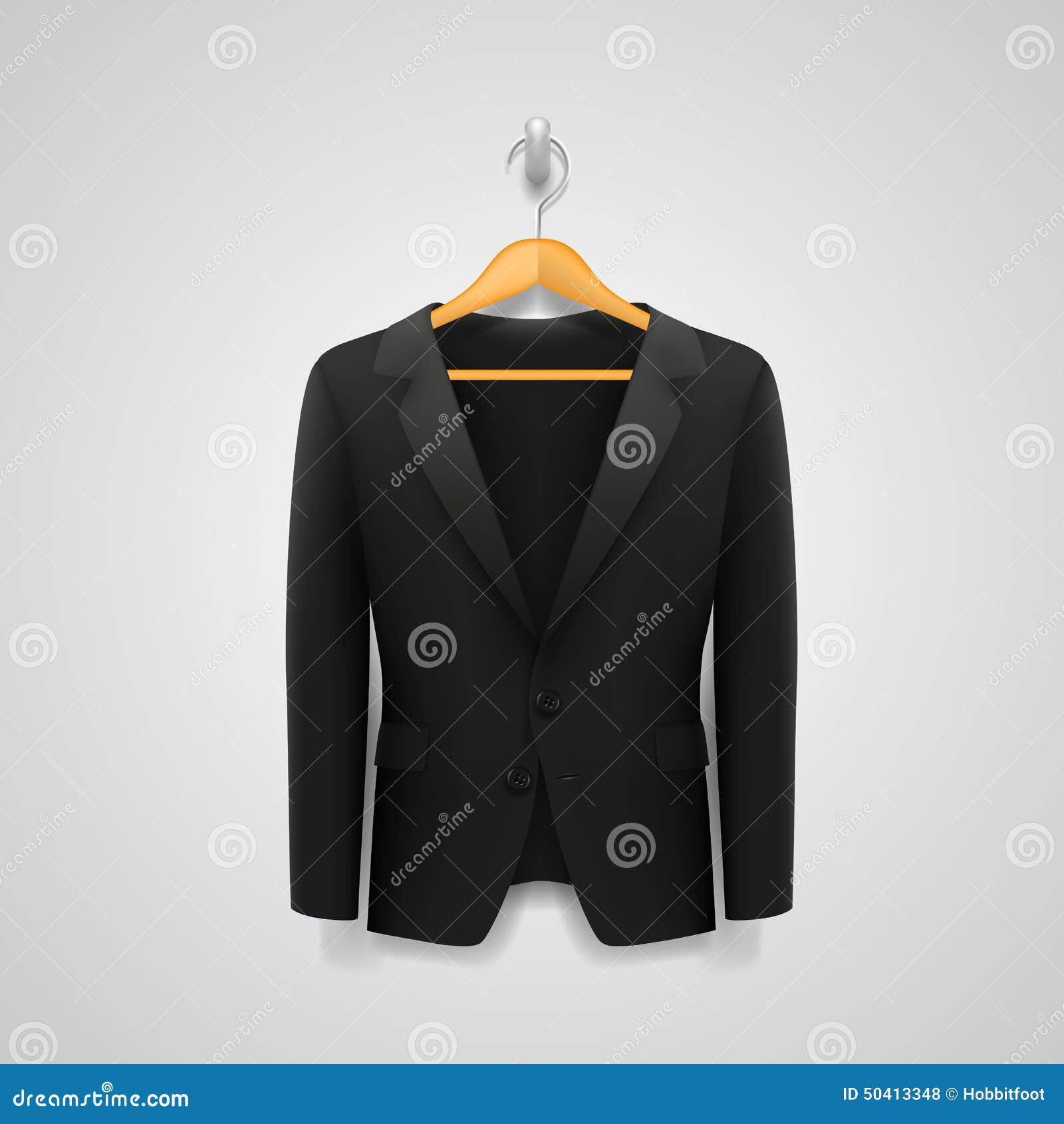 Jacket on a hanger stock vector. Illustration of advertisement - 50413348