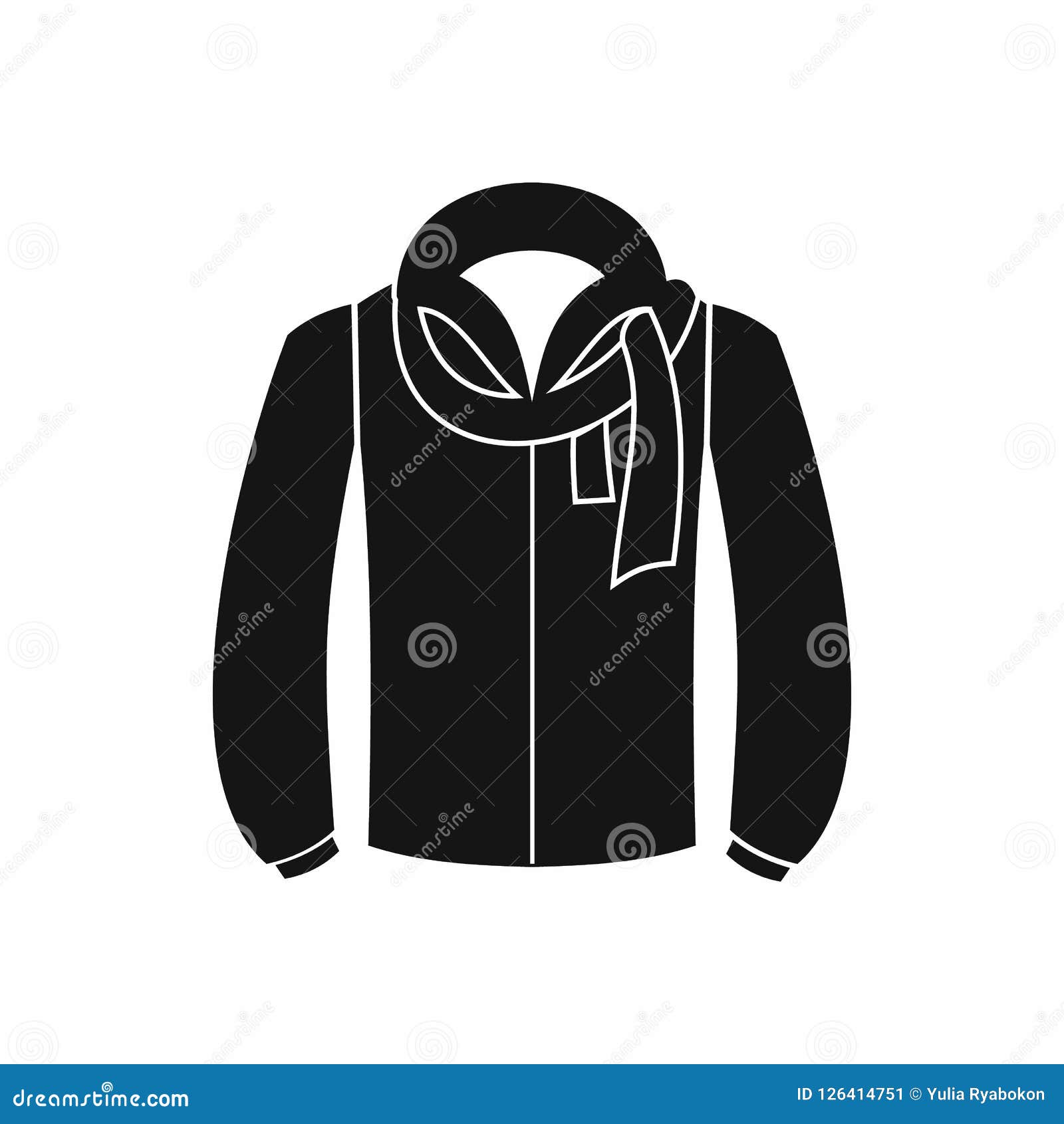 Jacket Icon, Black Simple Style Stock Illustration - Illustration of ...