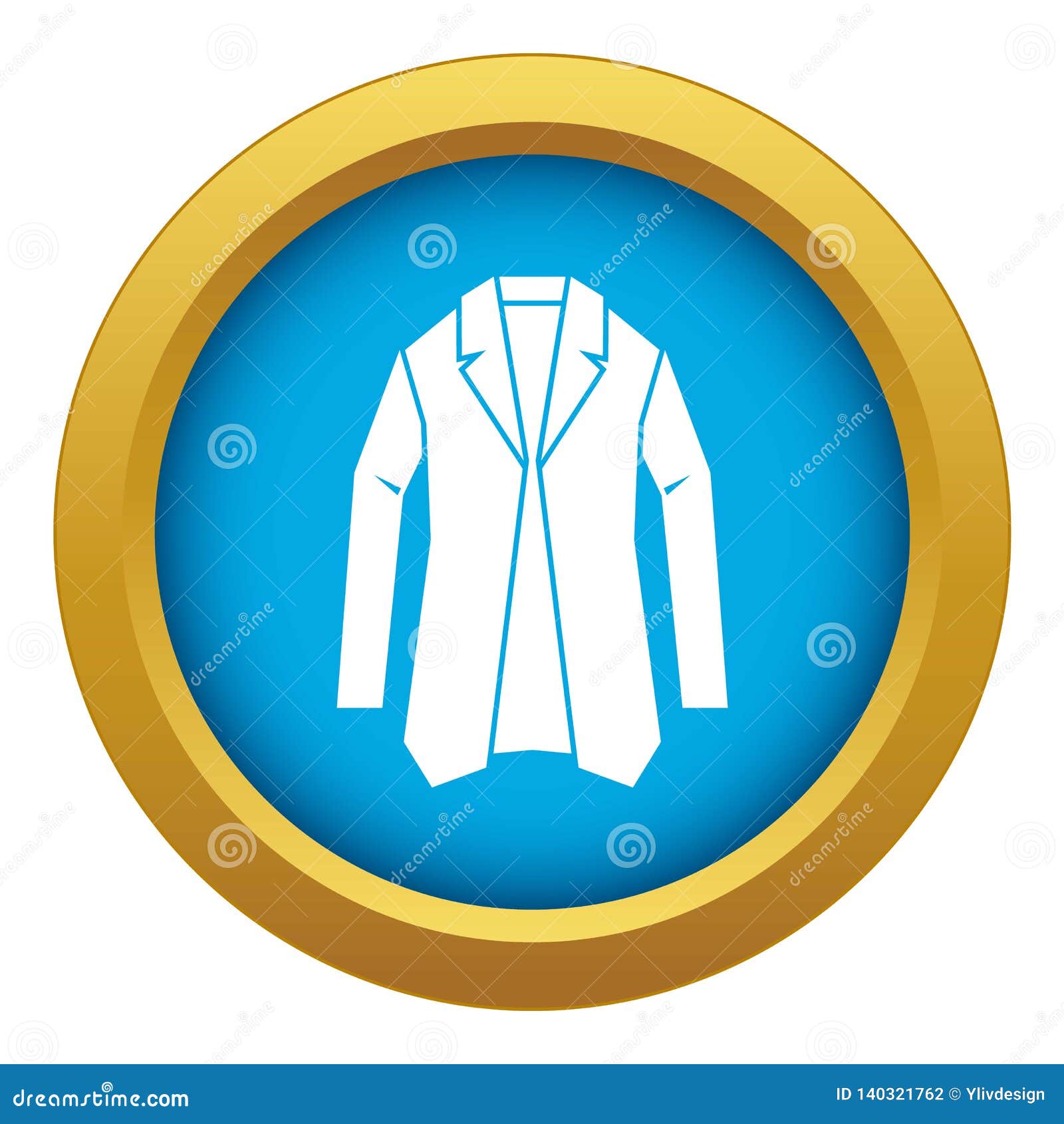 Jacket Icon Blue Vector Isolated Stock Vector - Illustration of logo ...