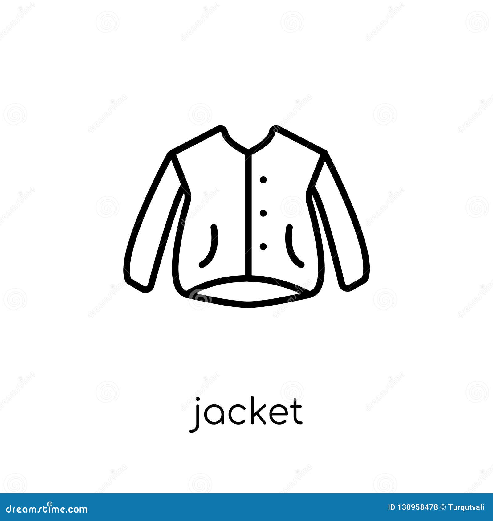 Jacket Icon from Collection. Stock Vector - Illustration of shirt, sign ...