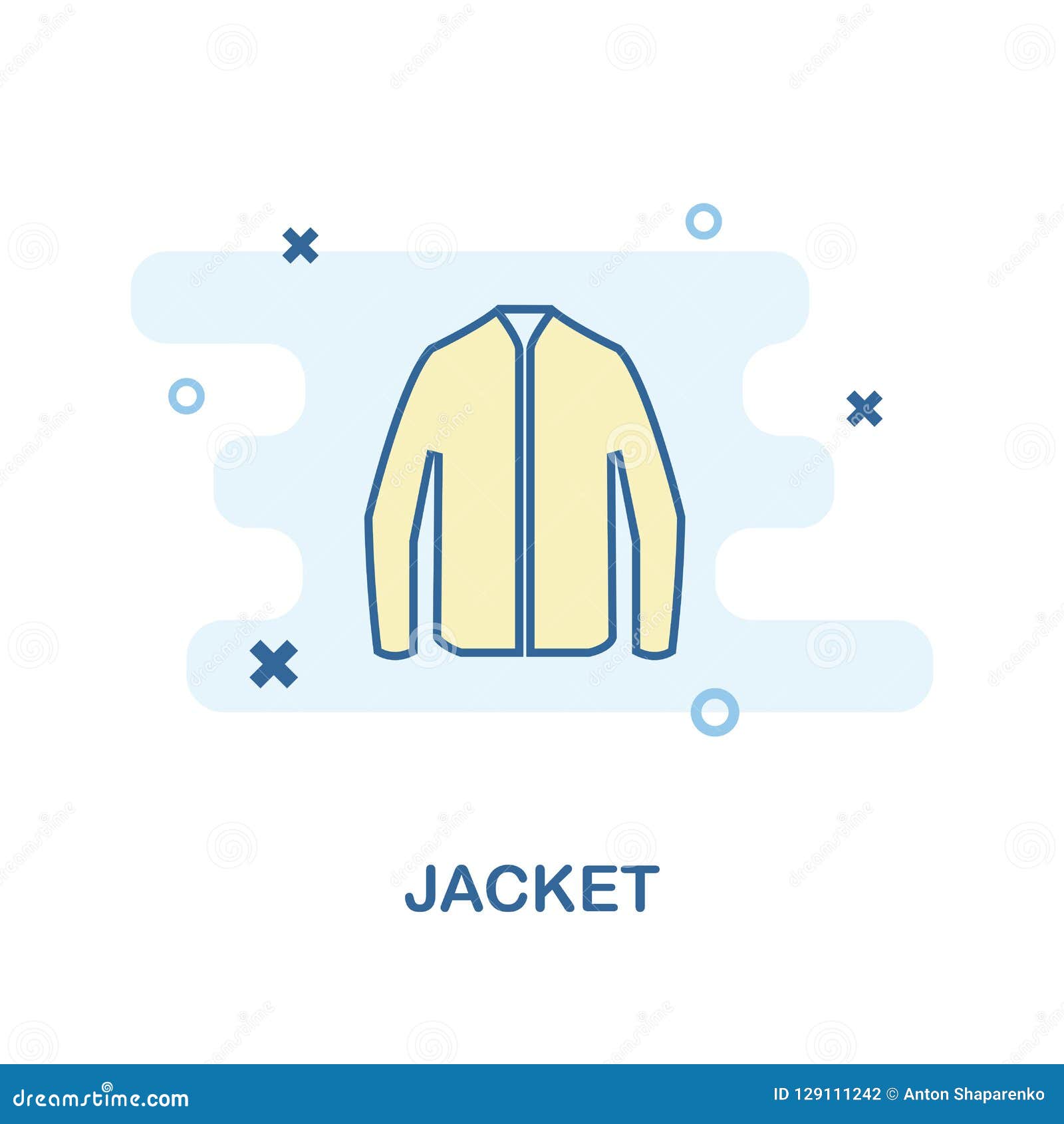 Jacket Icon. Monochrome Style Design from Clothes Icon Collection. UI ...
