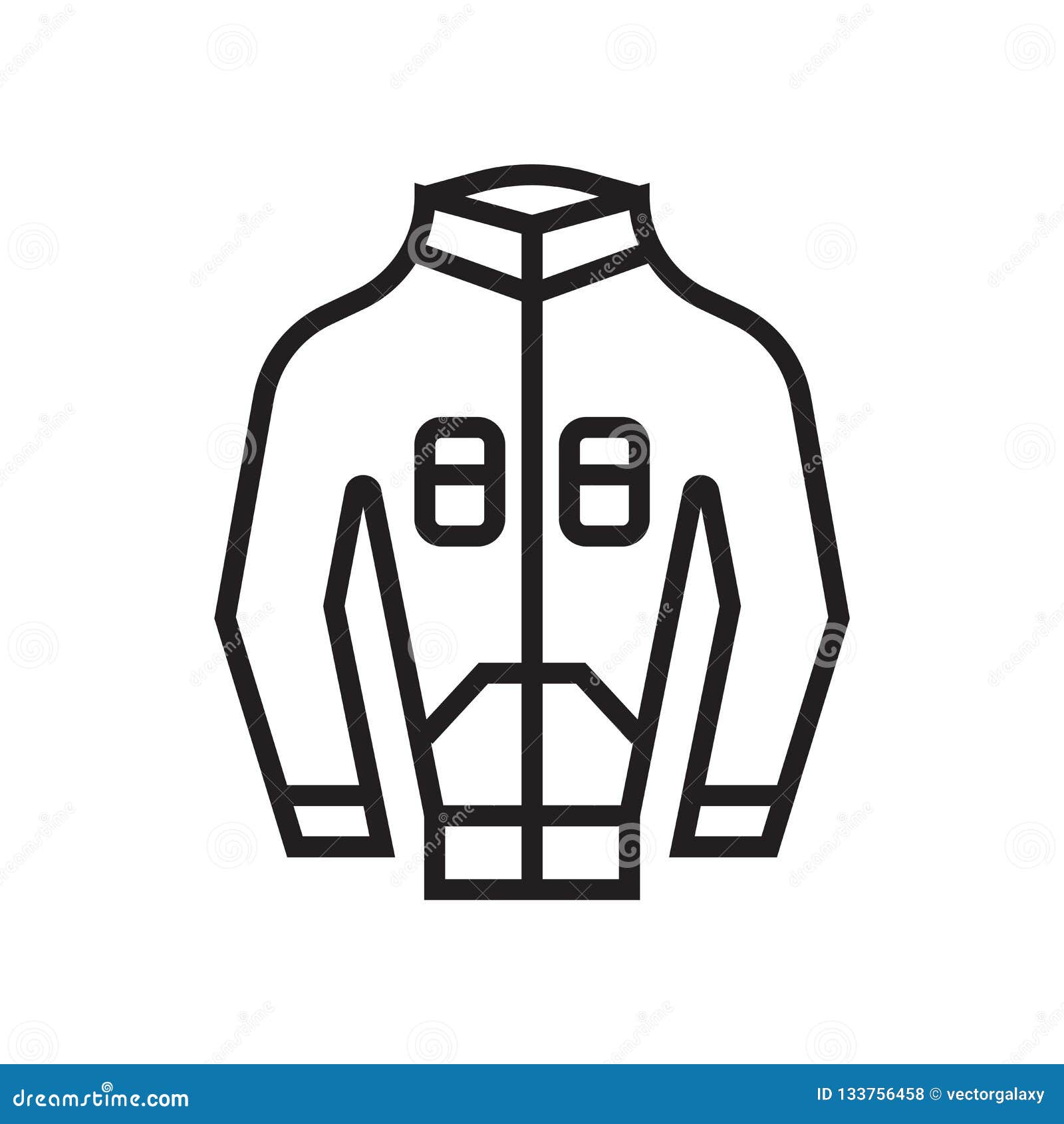 Jacket Icon Vector Sign and Symbol Isolated on White Background, Jacket ...