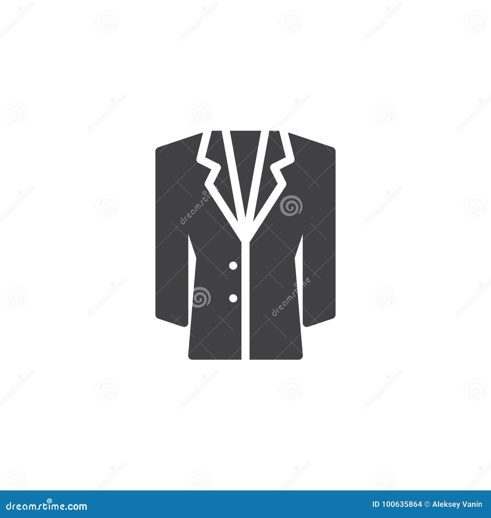Jacket icon vector stock vector. Illustration of lady - 100635864