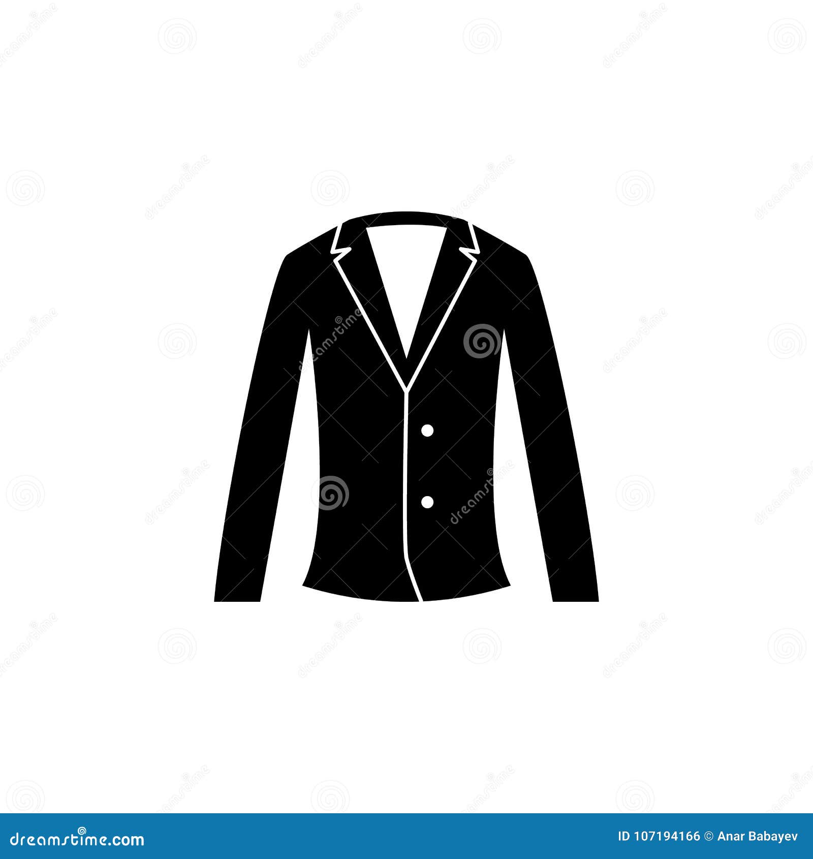 Jacket icon stock vector. Illustration of collection - 107194166