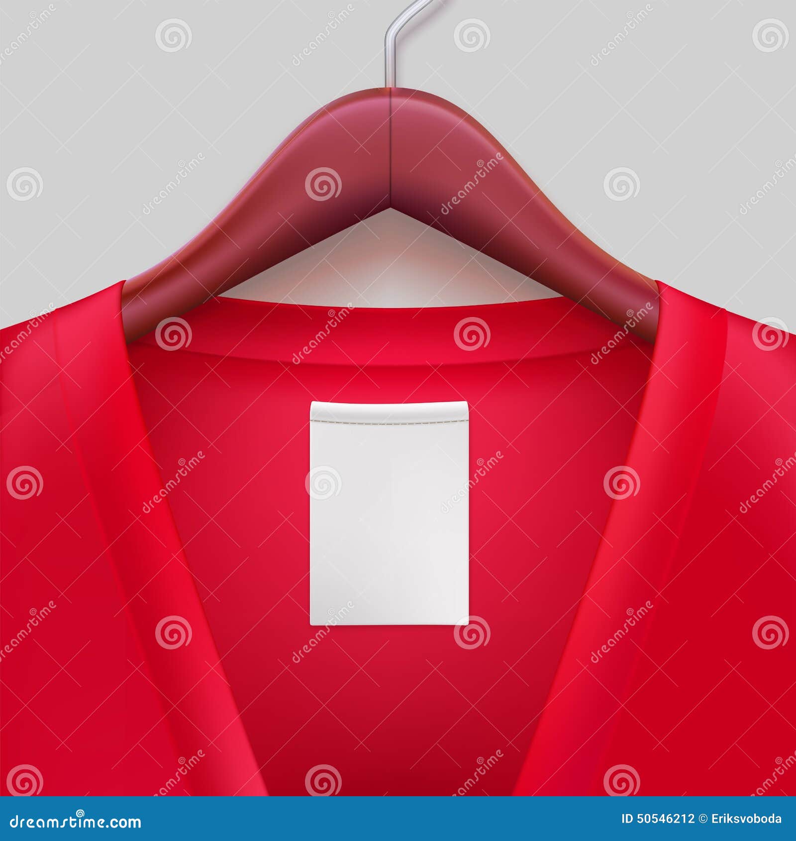 Jacket with Label Hanging on a Hanger Stock Vector - Illustration of ...