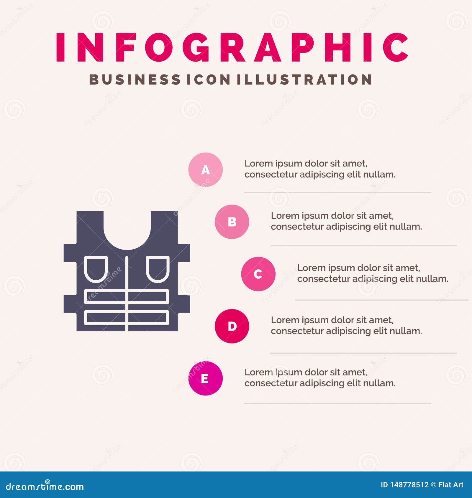 Jacket, Life, Safety Infographics Presentation Template. 5 Steps ...