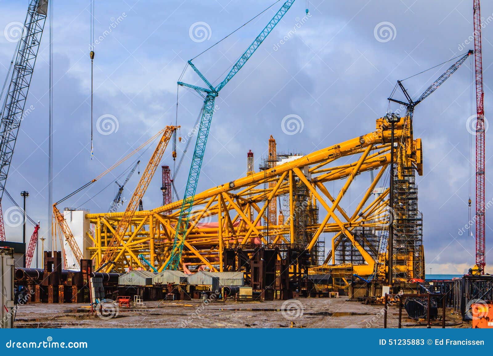 Jacket for an Oil/gas Platform. Editorial Stock Photo - Image of work ...