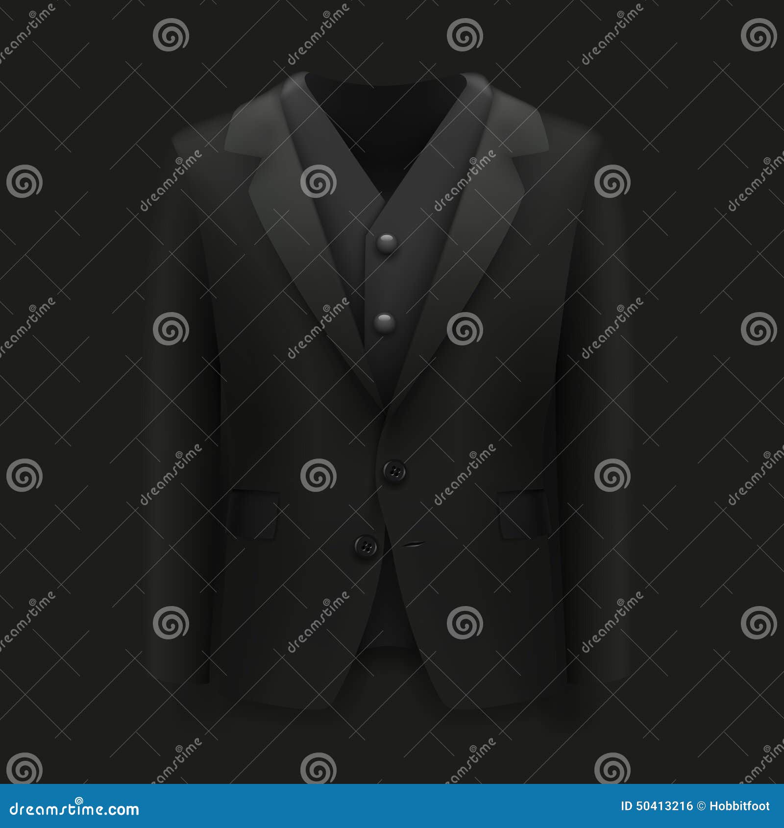 Jacket Over a Black Background Stock Vector - Illustration of classic ...