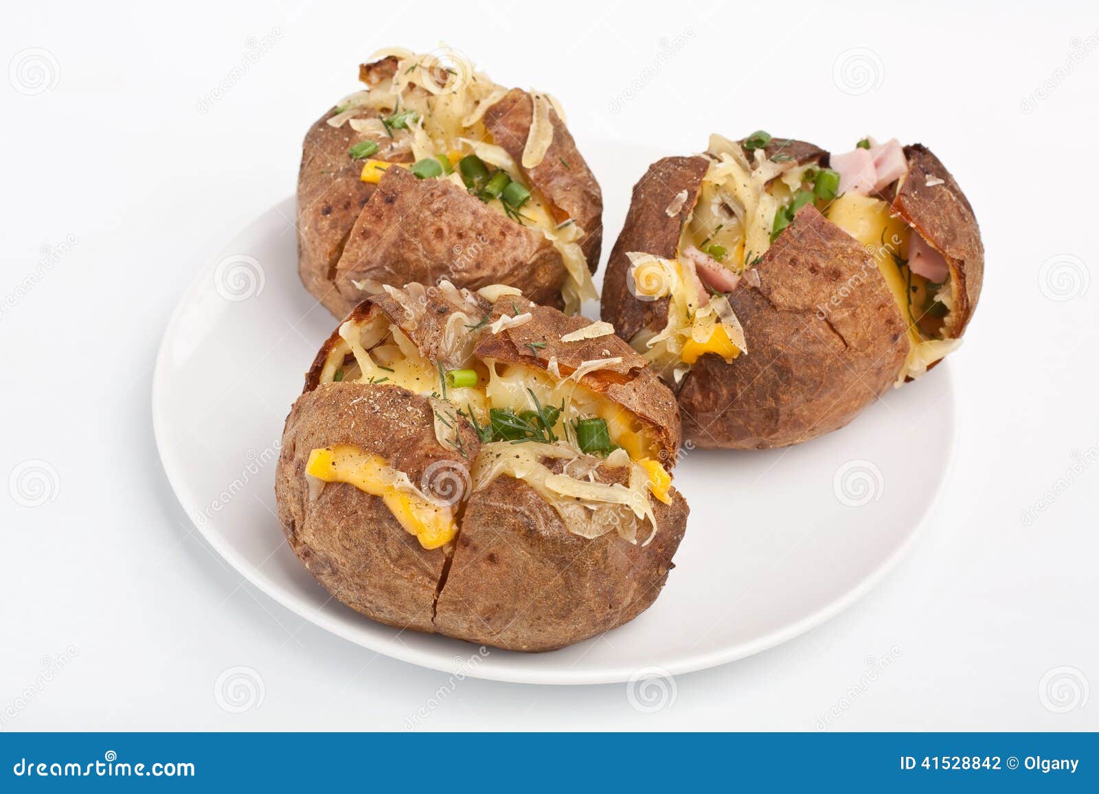 Jacket Potato with Melted Cheese Stock Photo - Image of tasty, serving ...